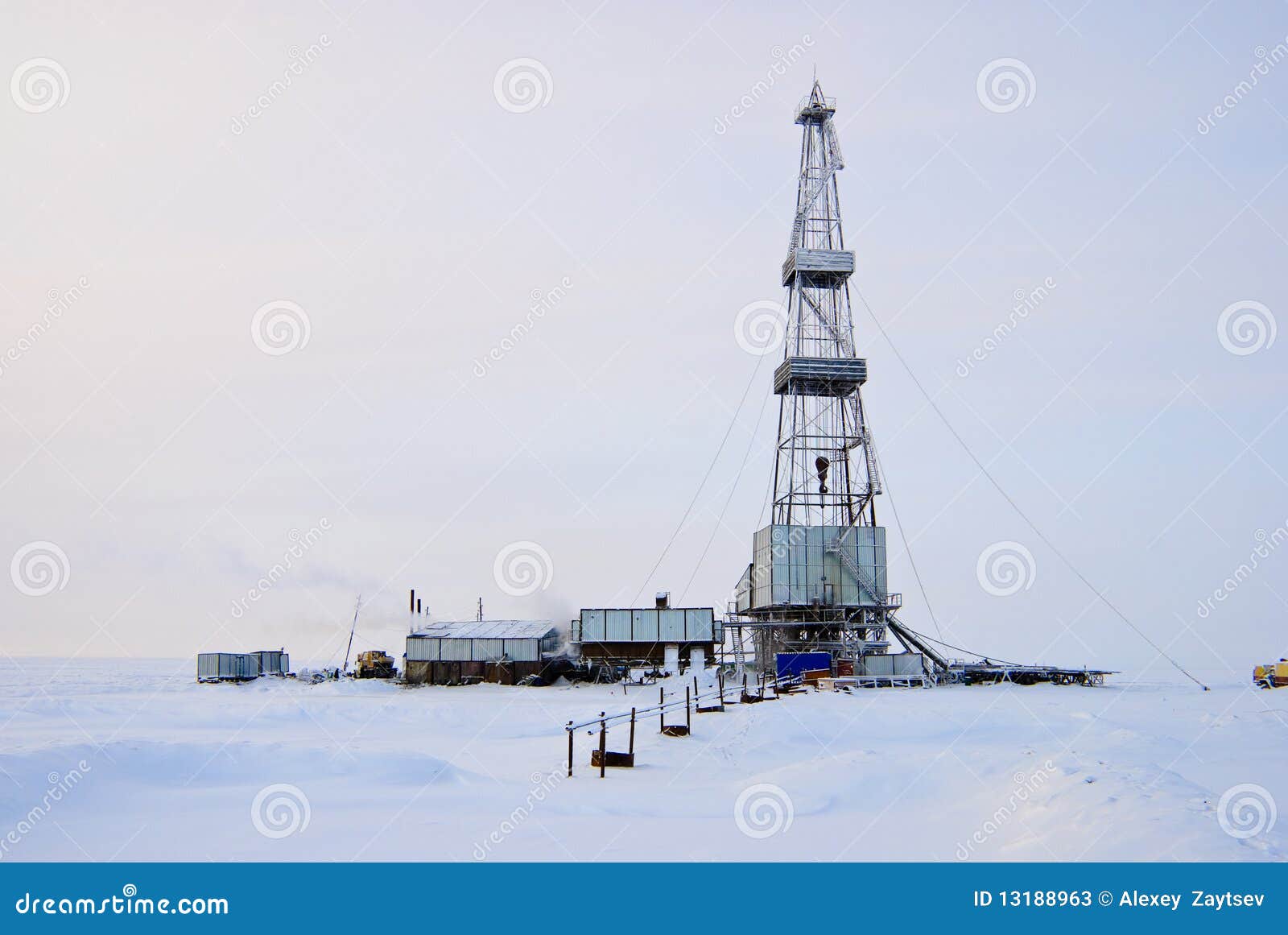 Winter Drilling Rig stock image. Image of cold, russia - 13188963