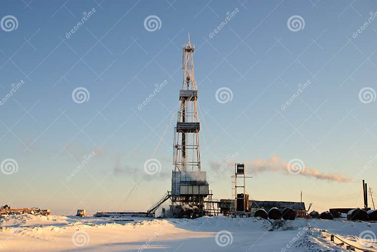 Winter Drilling Rig stock photo. Image of power, oilwell - 7272840