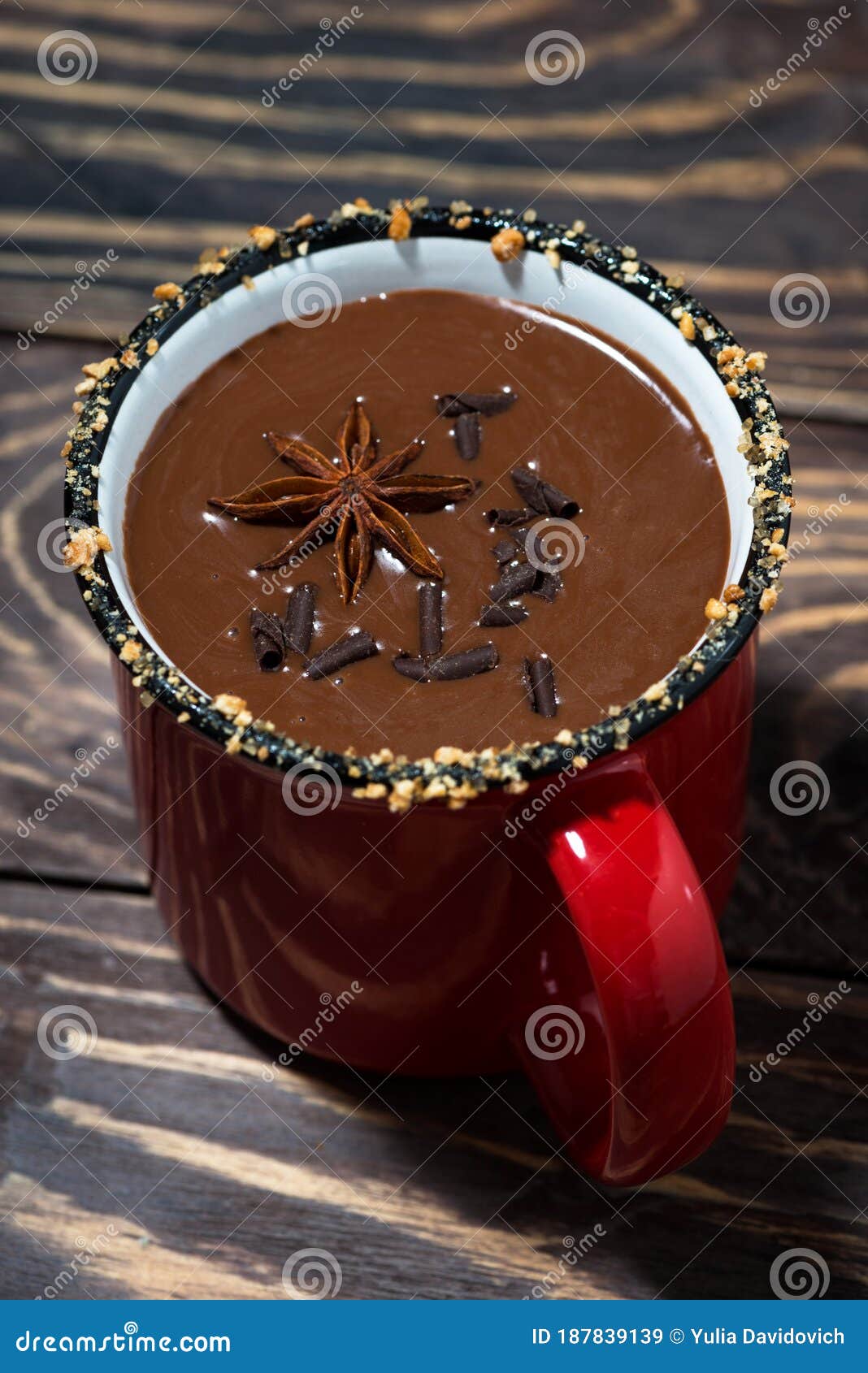 Winter Drink Hot Chocolate, Top View Stock Image - Image of christmas ...