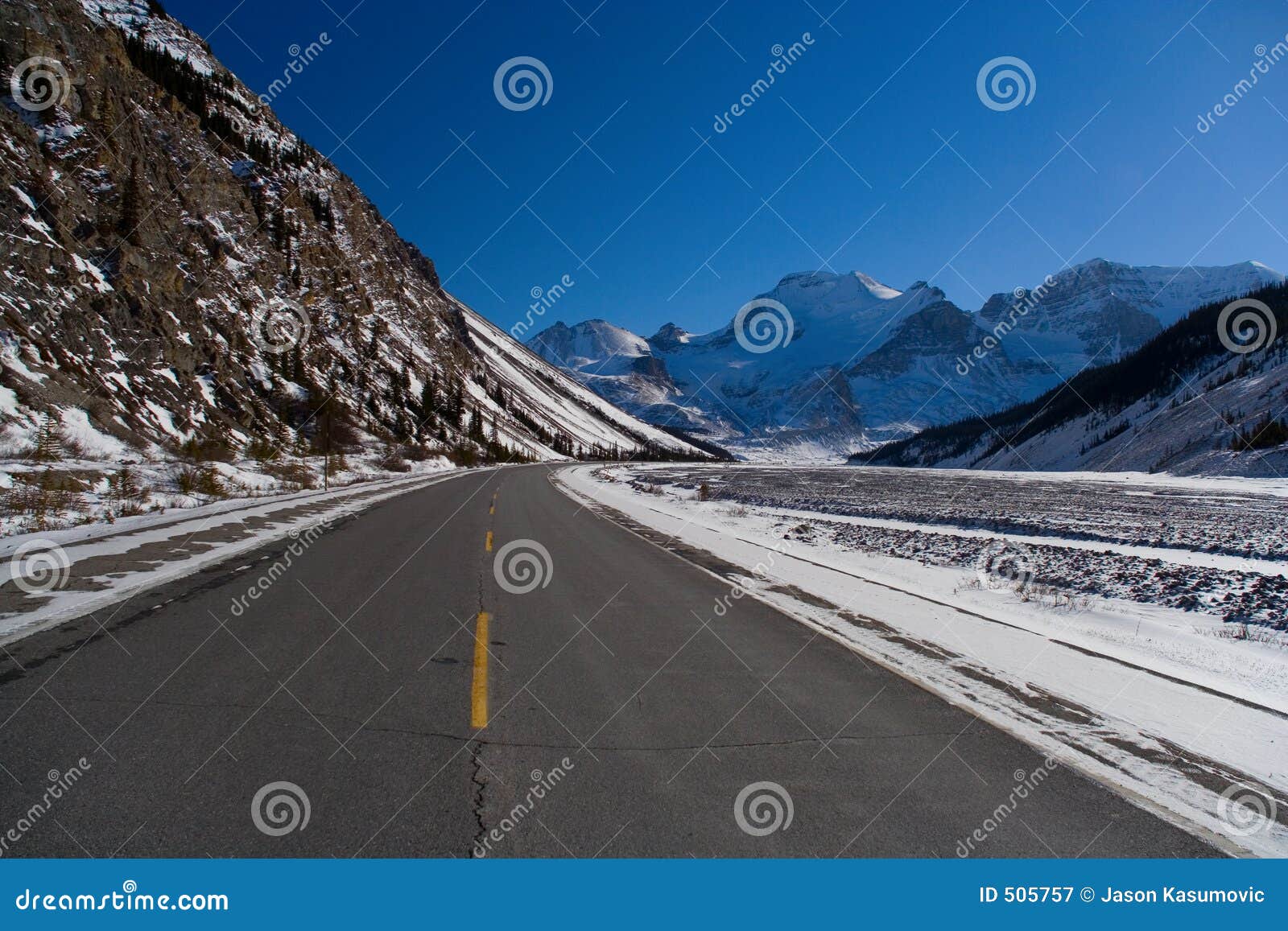 Winter Drive stock image. Image of road, alberta, canada - 505757
