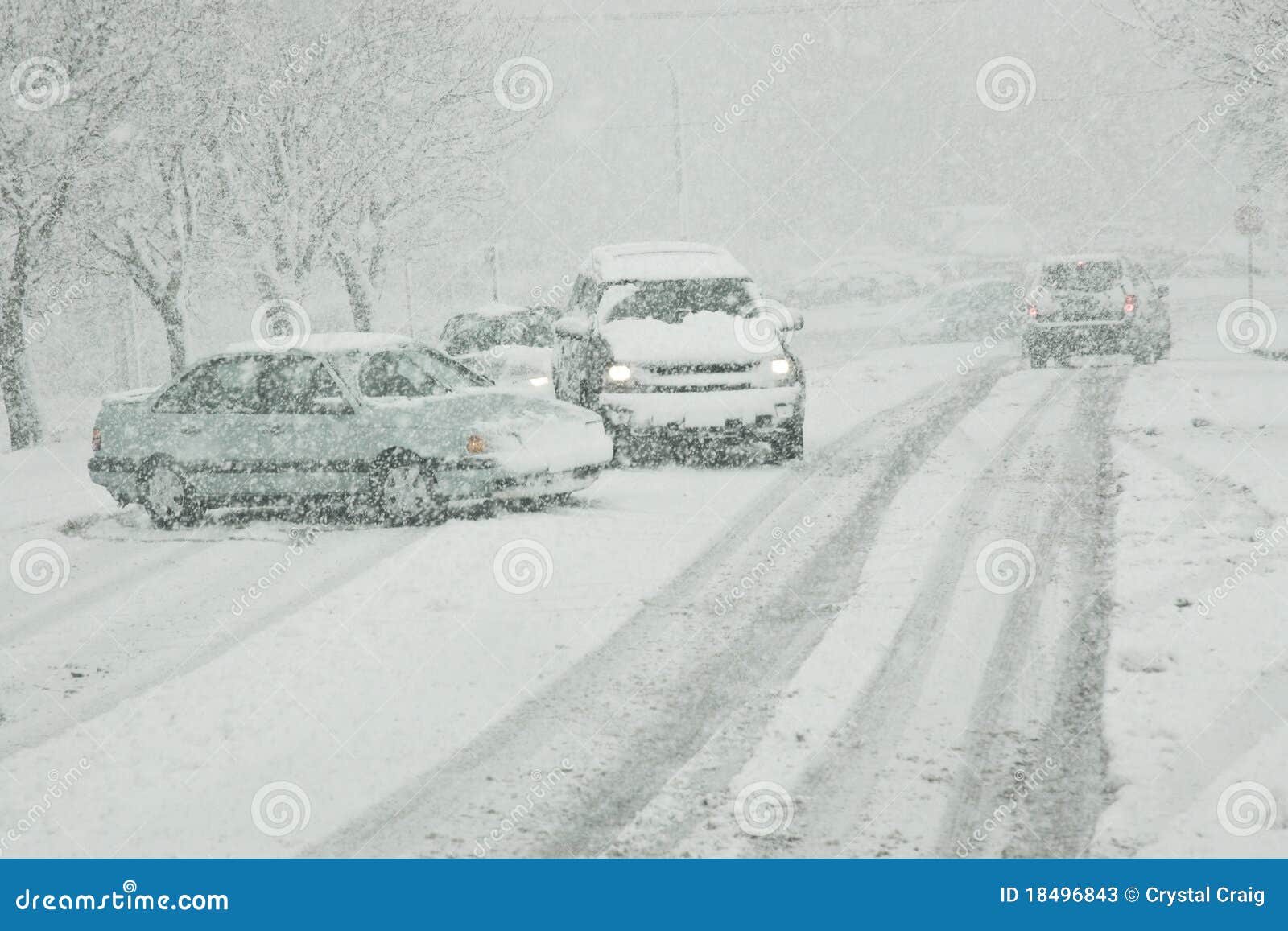 Winter Driving on Icy Roads Stock Image - Image of travel ...