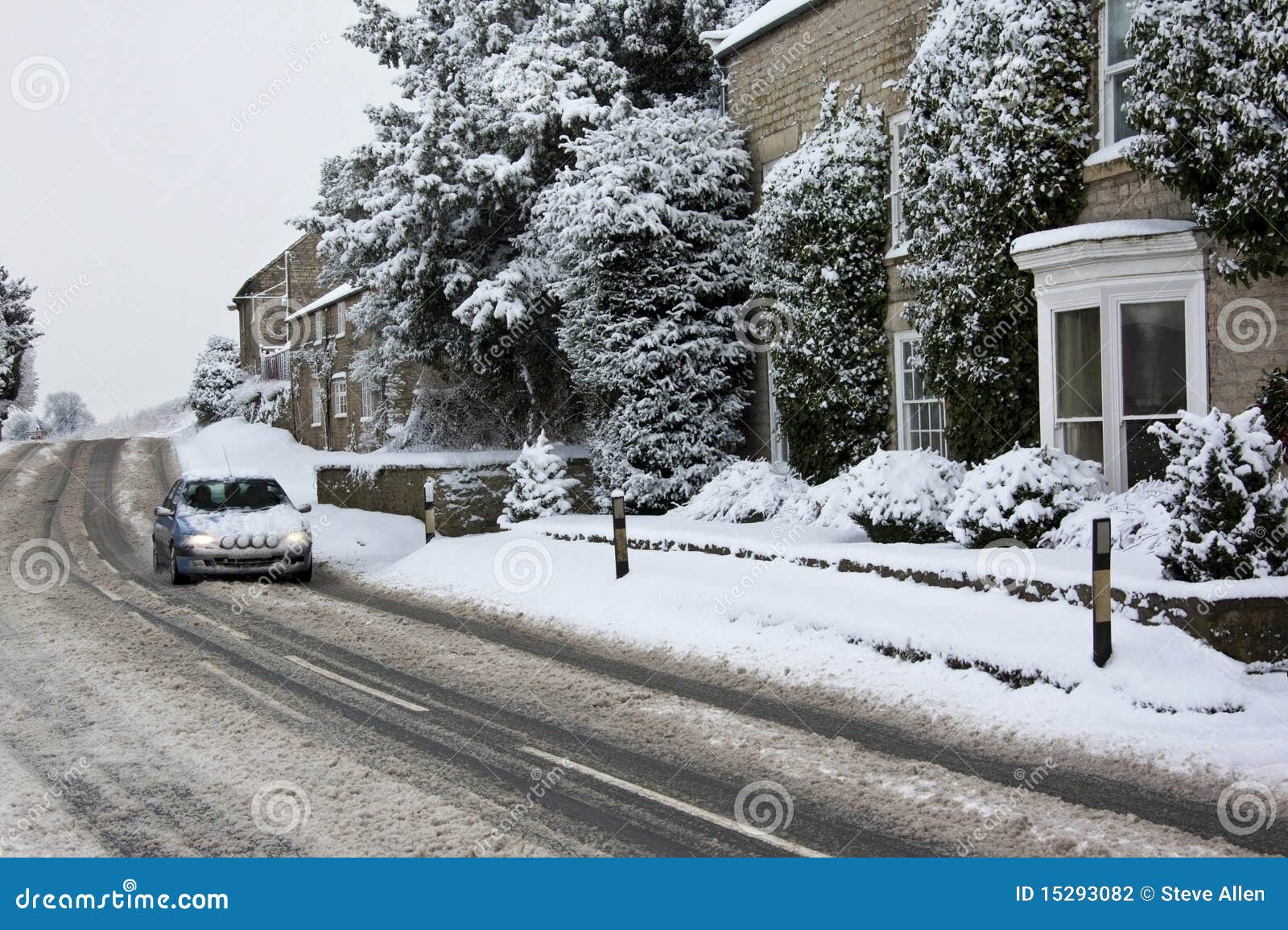 Winter Driving - North Yorkshire in the UK Stock Photo - Image of ...