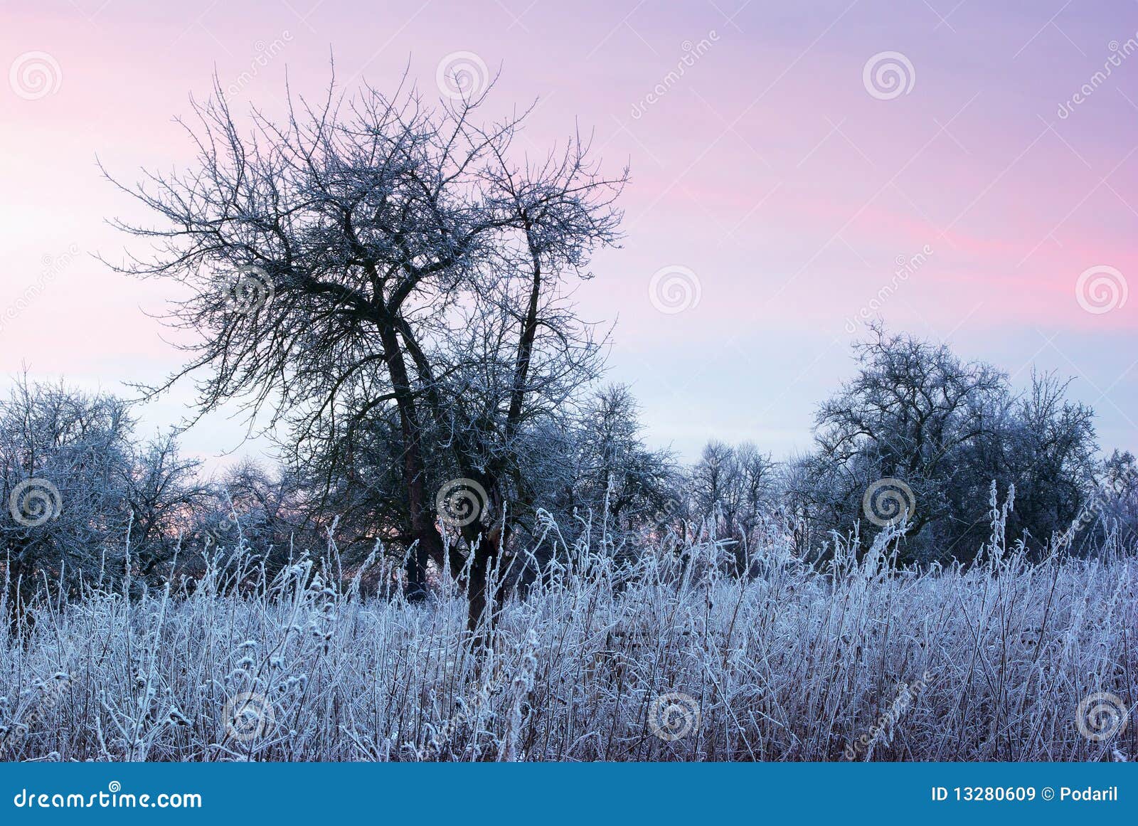 Winter early evening stock image. Image of europe, dawn - 13280609