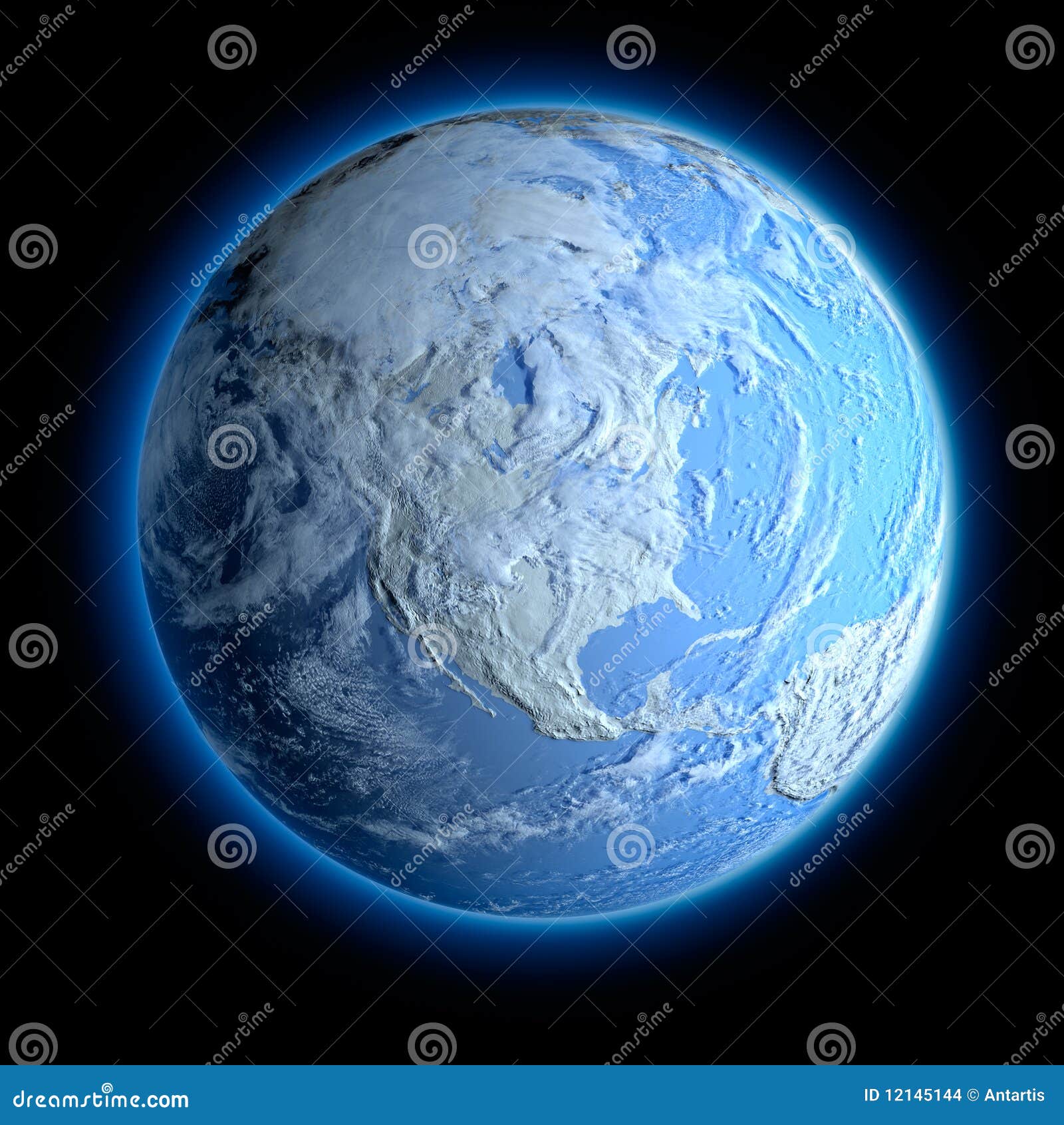 Winter Earth stock illustration. Illustration of atmosphere - 12145144