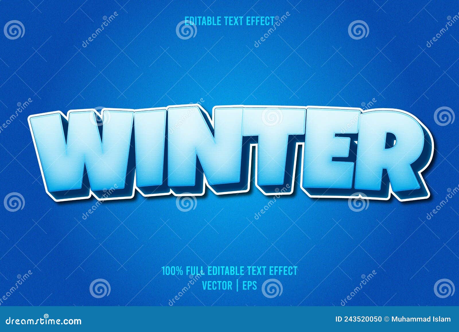 Winter Editable Text Effect Comic Style Stock Vector - Illustration of ...
