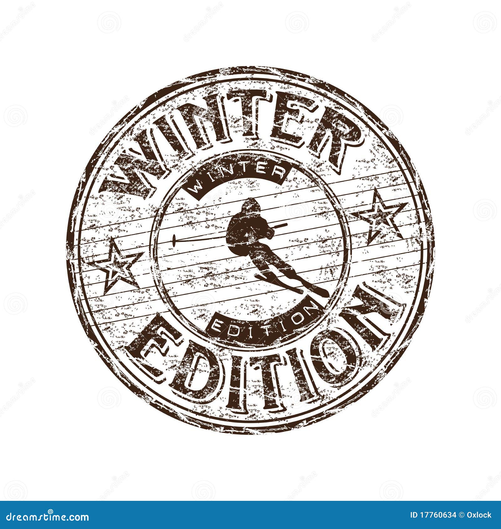 Winter edition stamp stock vector. Illustration of postmark - 17760634