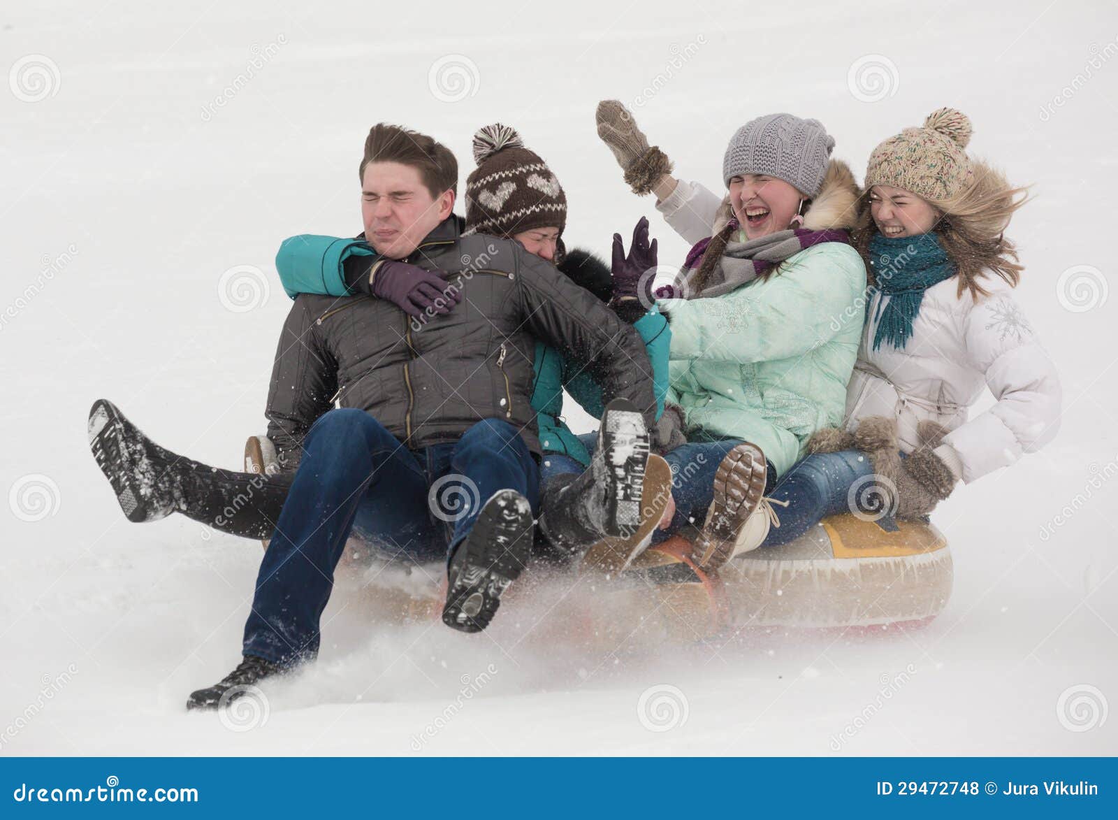 Winter entertainments stock photo. Image of group, girls - 29472748