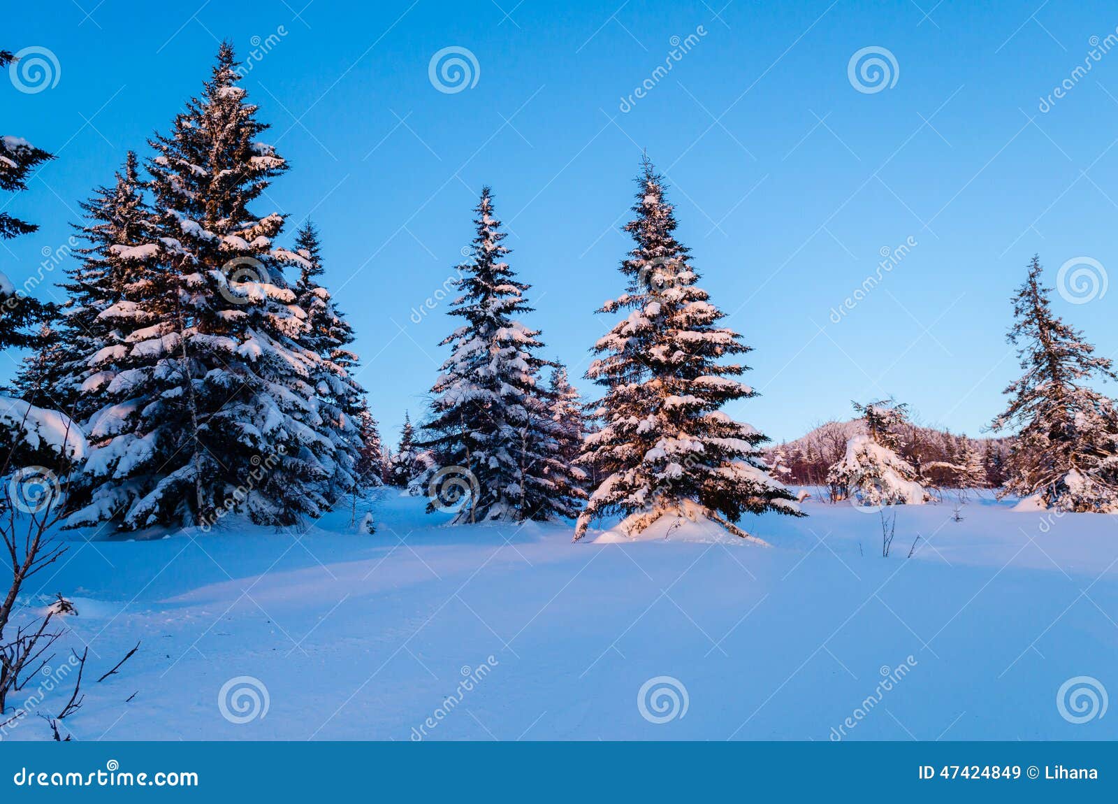 Winter Evening in the Ural Mountains Stock Image - Image of evening ...