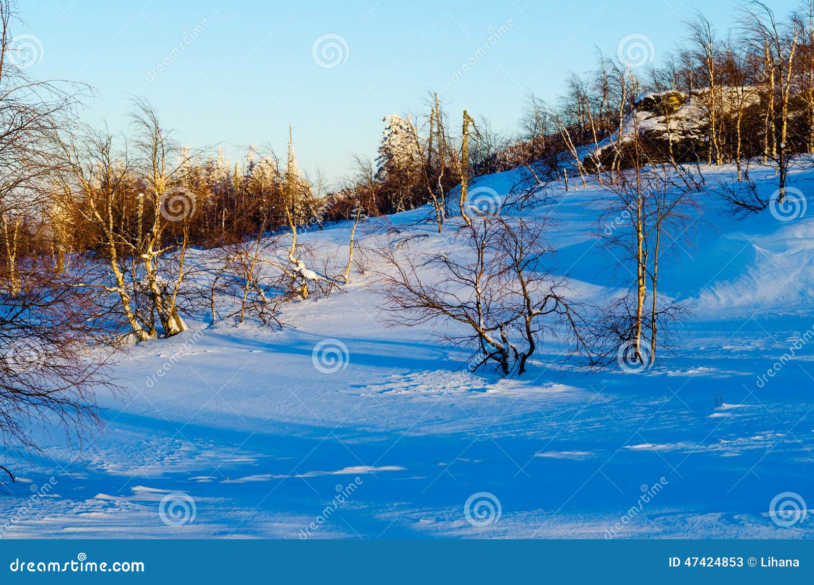 Winter Evening in the Ural Mountains Stock Image - Image of climate ...
