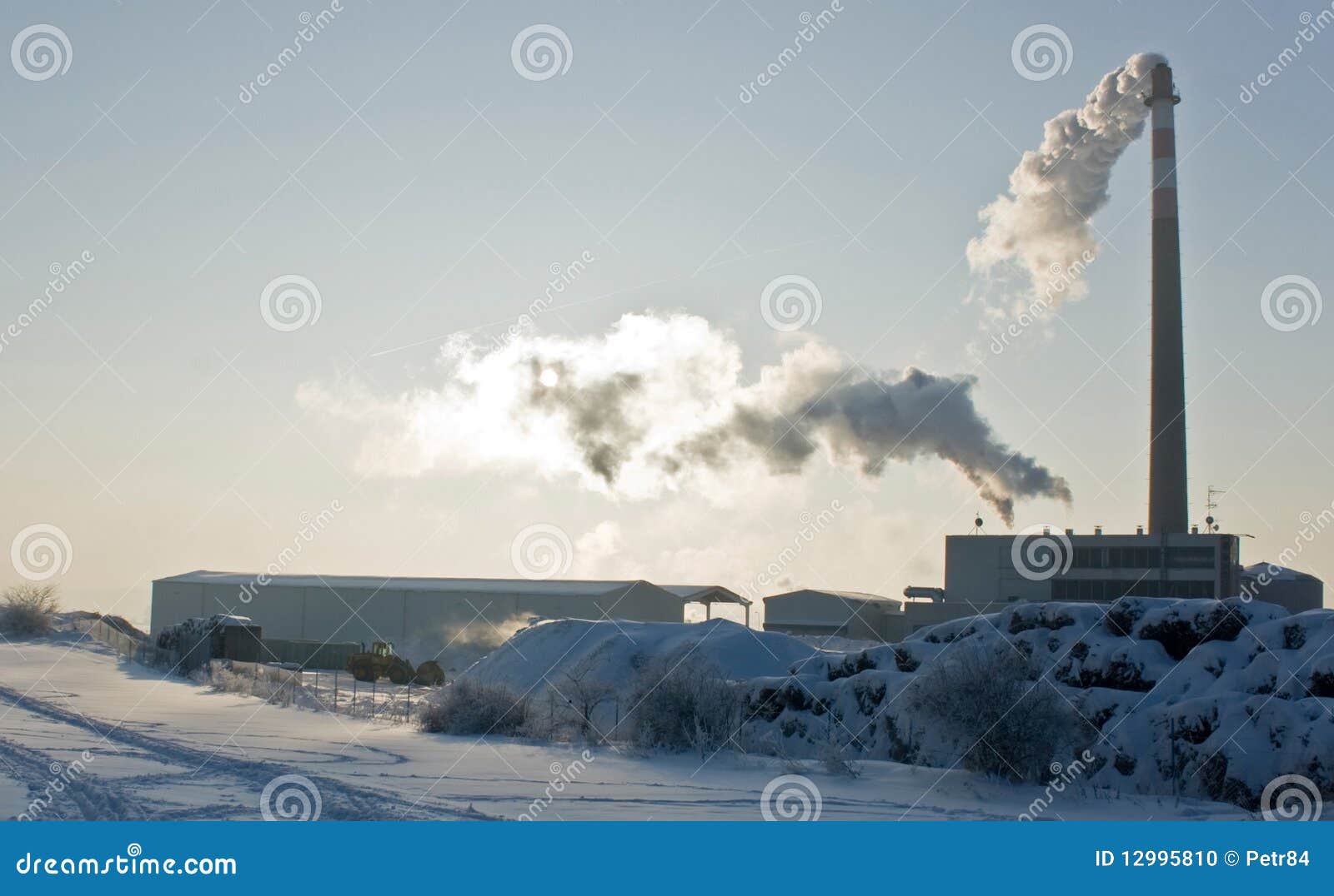 Winter factory stock photo. Image of exhaust, pipeline - 12995810