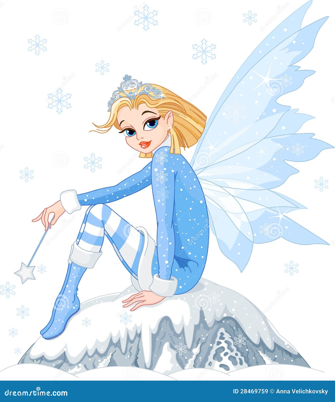 Winter fairy stock vector. Illustration of female, girl - 28469759