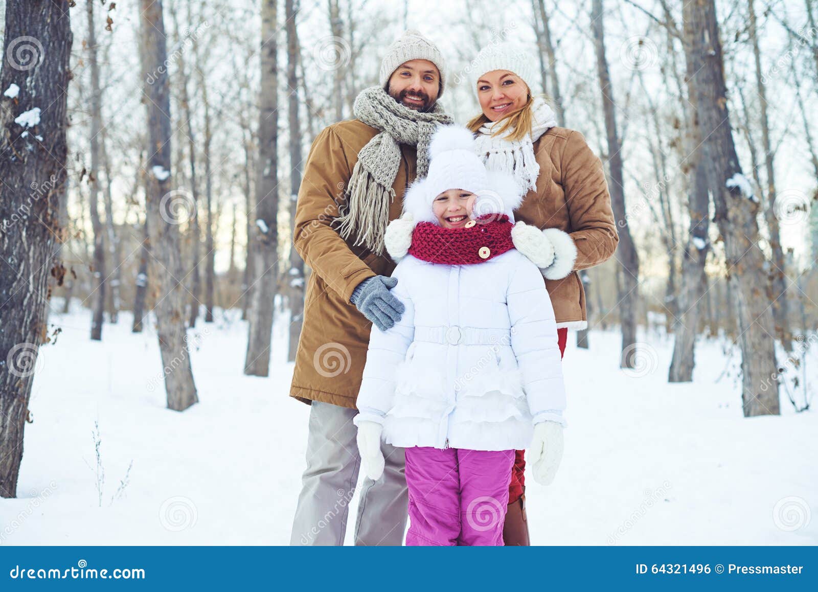 Winter family stock photo. Image of enjoy, woman, park - 64321496