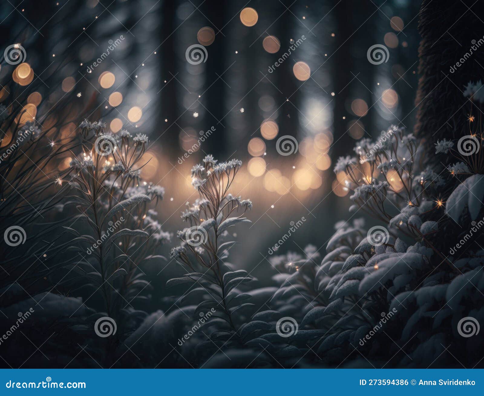 Winter Fantasy Forest Landscape Created with Generative AI Technology ...