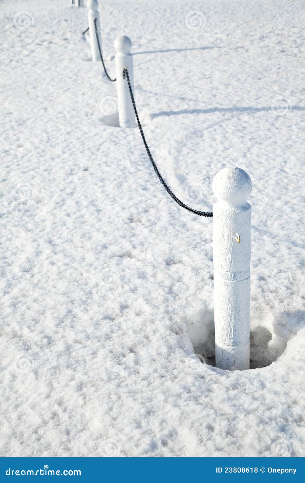 Winter Fence Posts stock photo. Image of winter, fence - 23808618