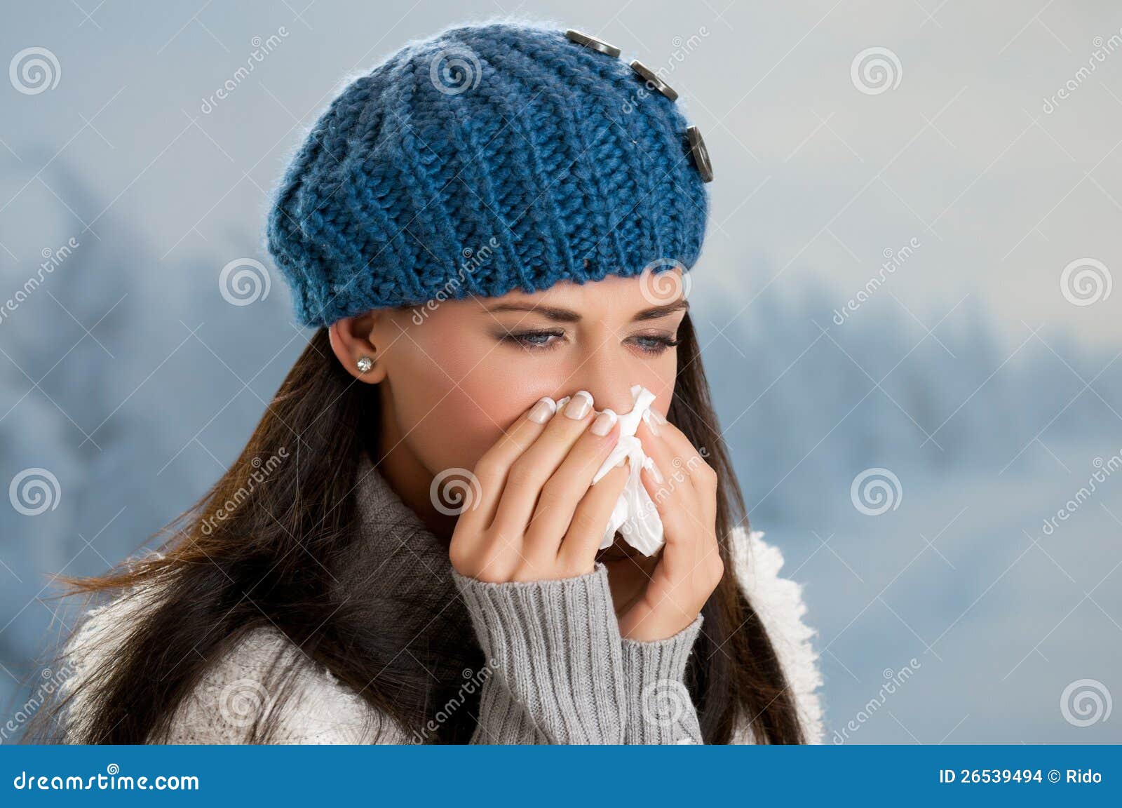 Winter fever and flu stock photo. Image of fever, health - 26539494