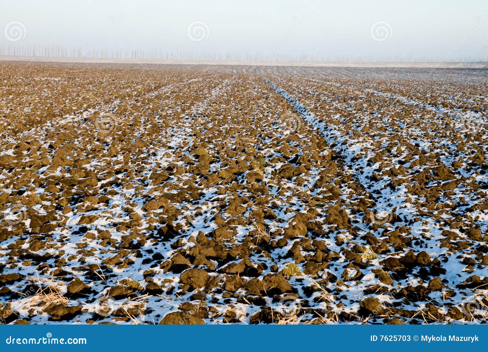 Winter-field stock image. Image of frozen, frost, seasons - 7625703