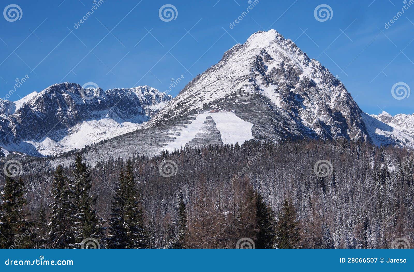 Winter Fields and Peaks of Rohace Mountains Stock Image - Image of ...