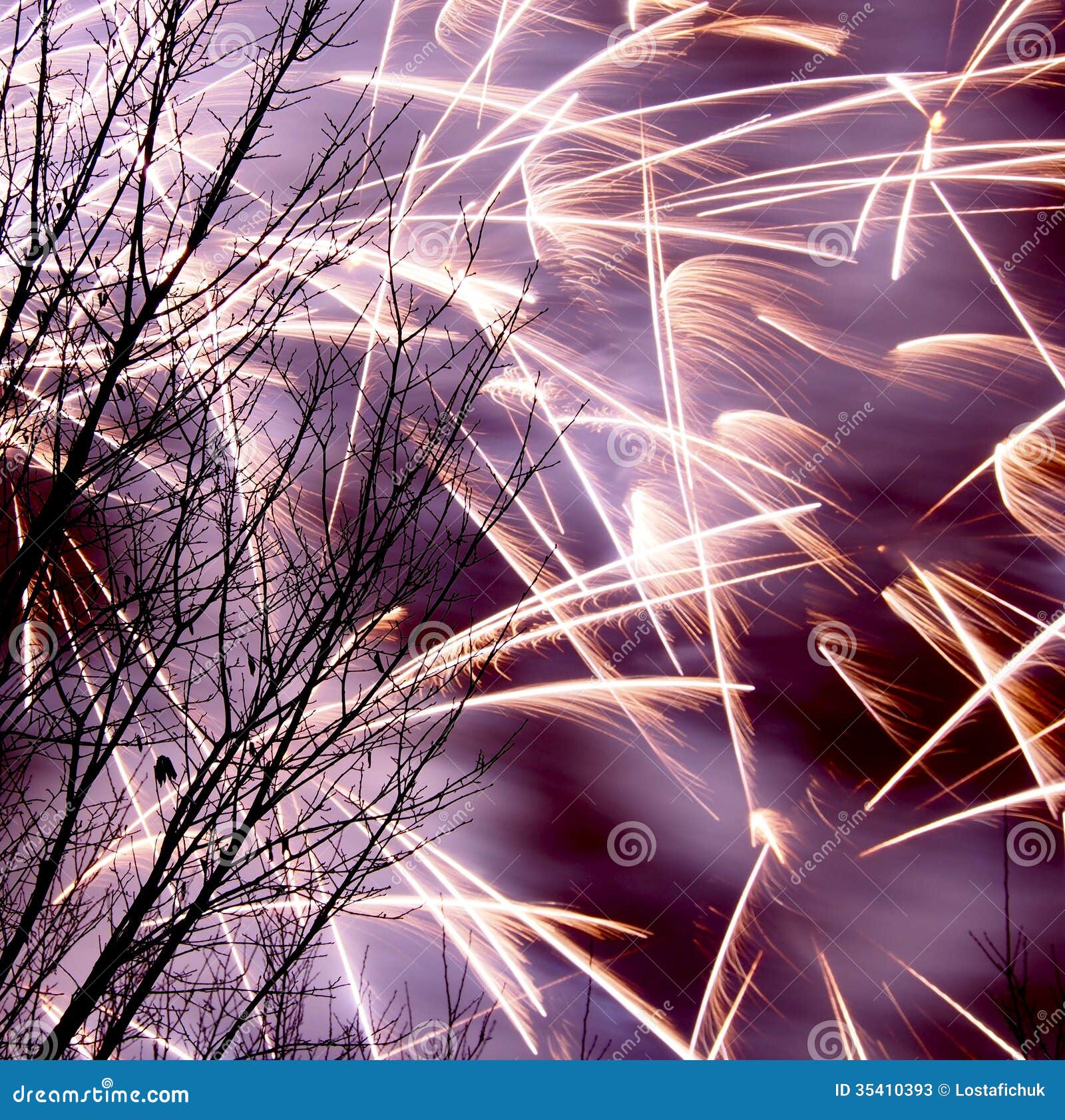 Winter Fireworks in Edmonton Stock Image - Image of bang, fireworks ...