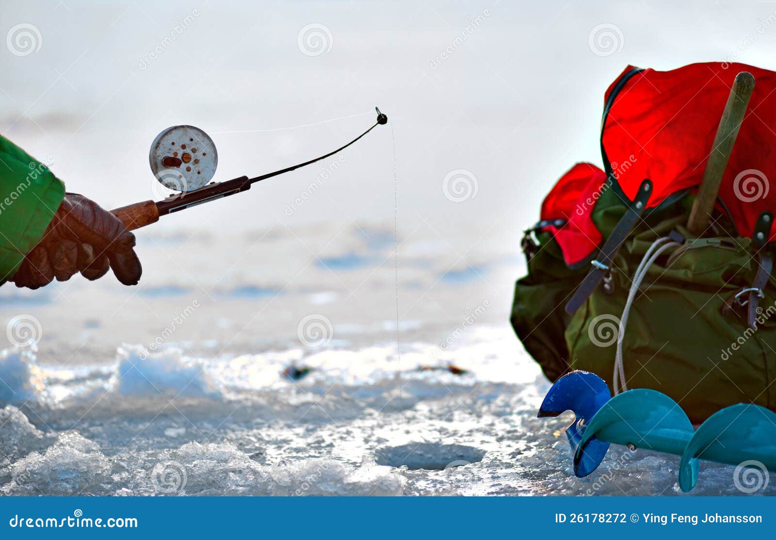Winter fishing stock photo. Image of patience, hand, nature - 26178272