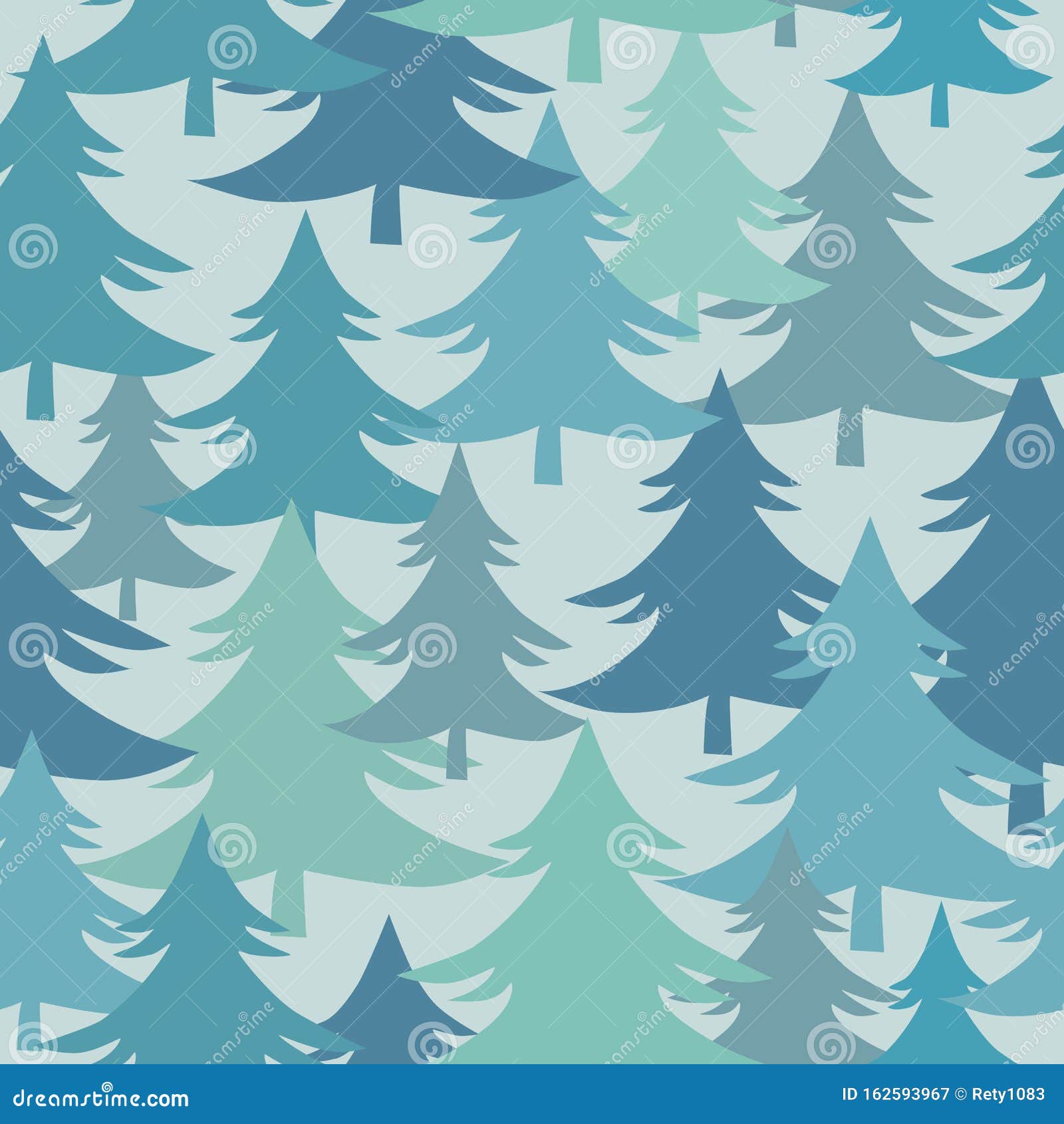 Winter Flora, Forest Firs Christmas Trees Seamless Pattern, Traditional ...