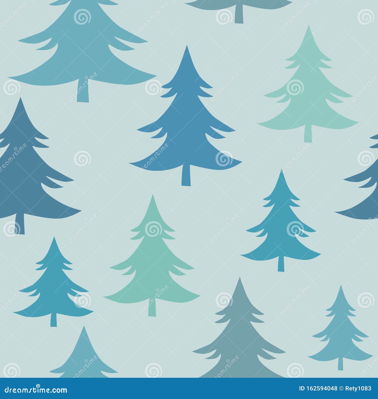 Winter Flora, Forest Firs Christmas Trees Seamless Pattern, Traditional ...