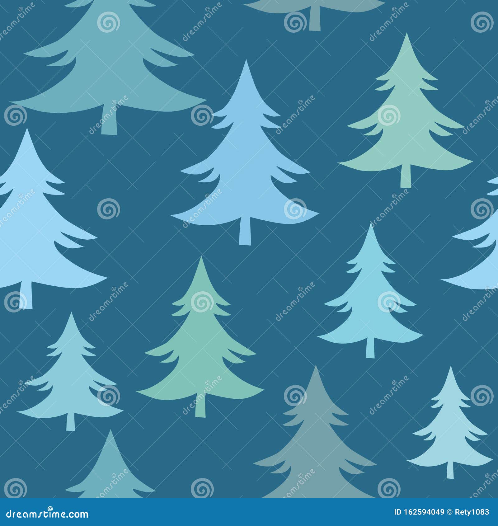 Winter Flora, Forest Firs Christmas Trees Seamless Pattern, Traditional ...