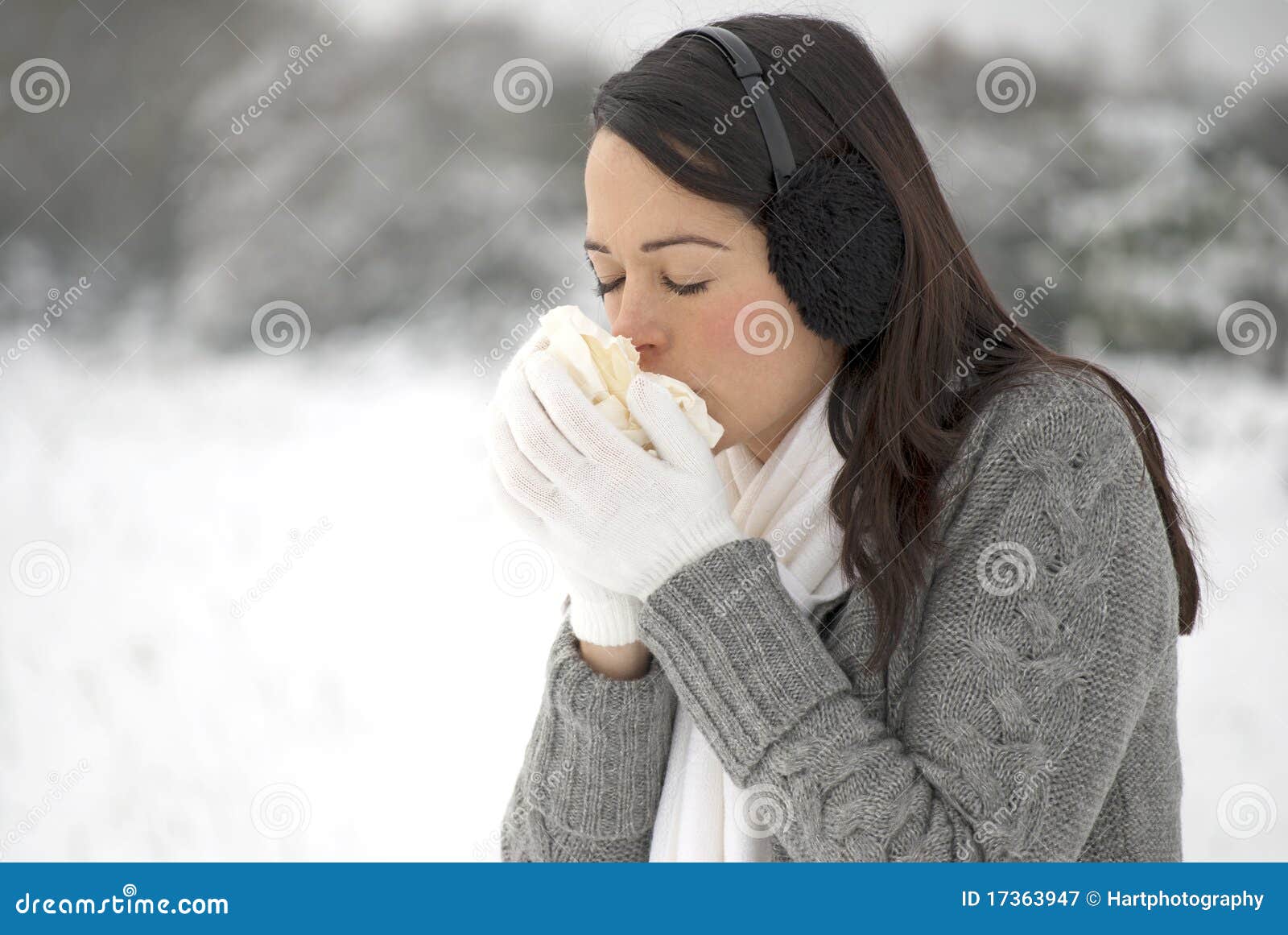 Winter flu stock image. Image of cough, holding, season - 17363947