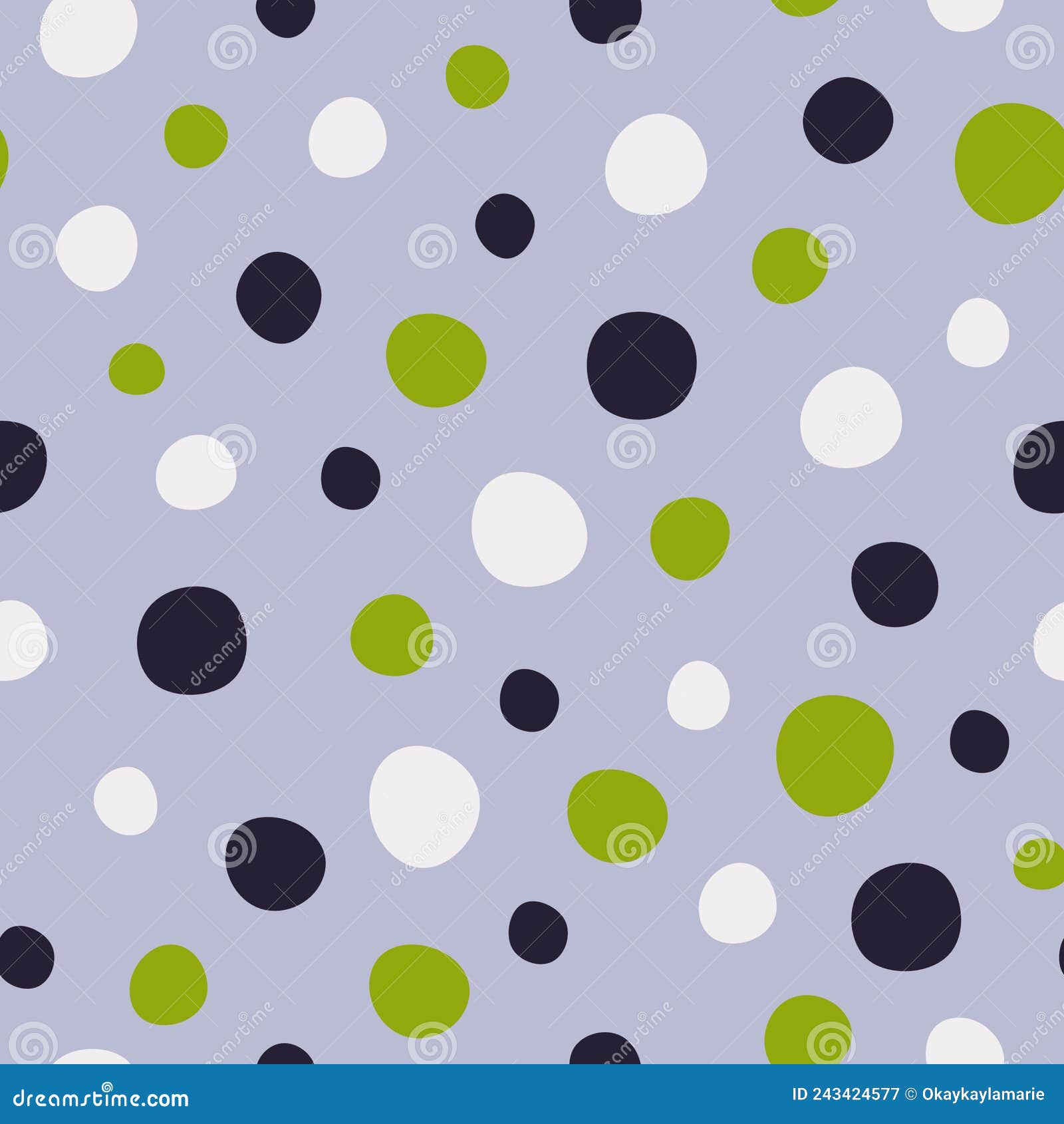 Springtime Polka Dots Seamless Repeat Design Stock Vector ...