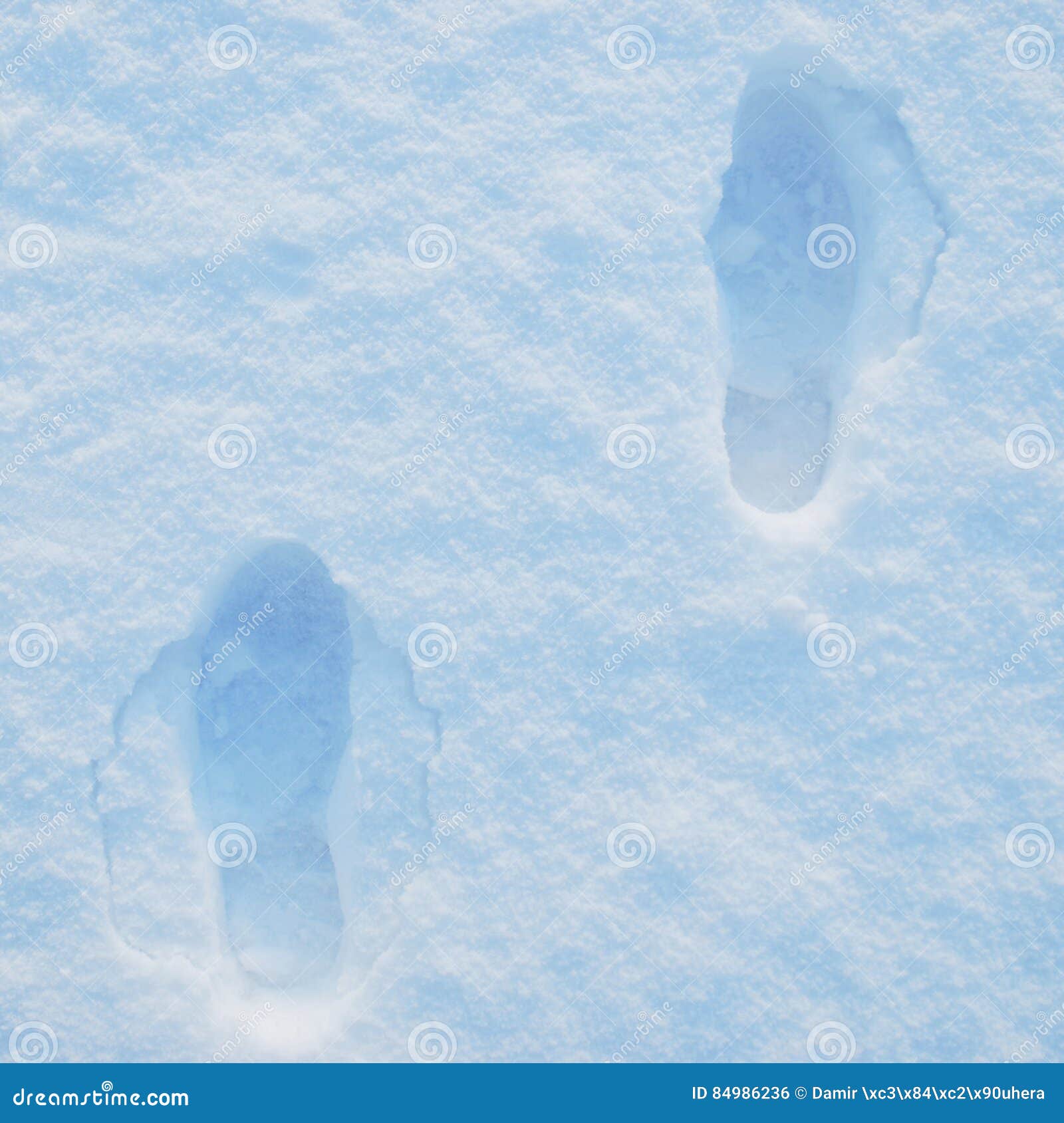 WINTER: Footstep in the Snow Stock Photo - Image of city, background ...
