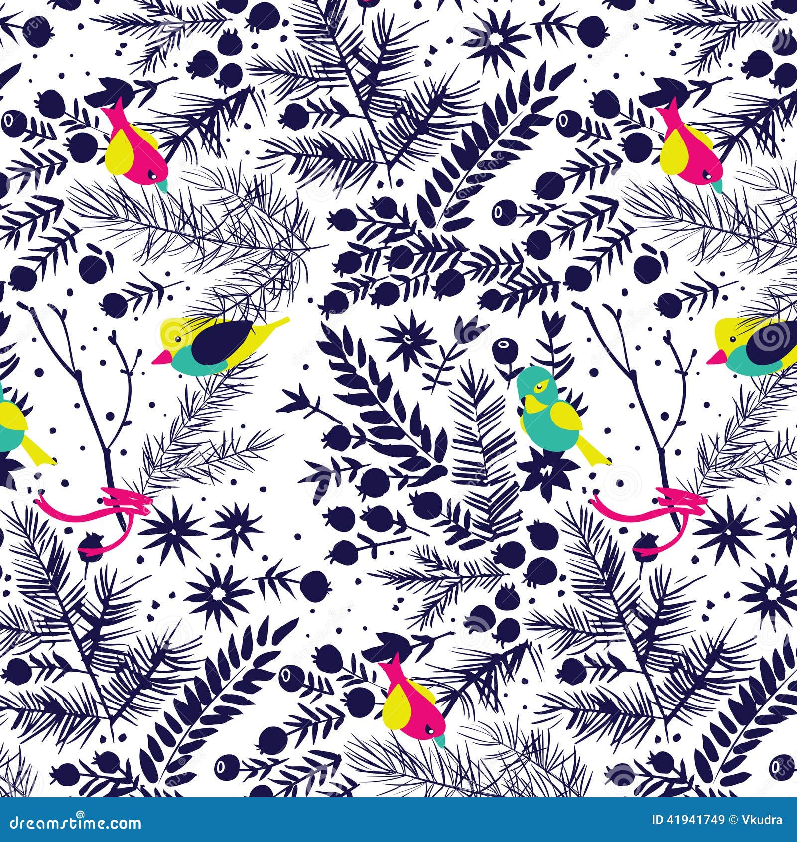 Birds Forest Pattern Winter Stock Illustrations – 1,338 Birds Forest ...