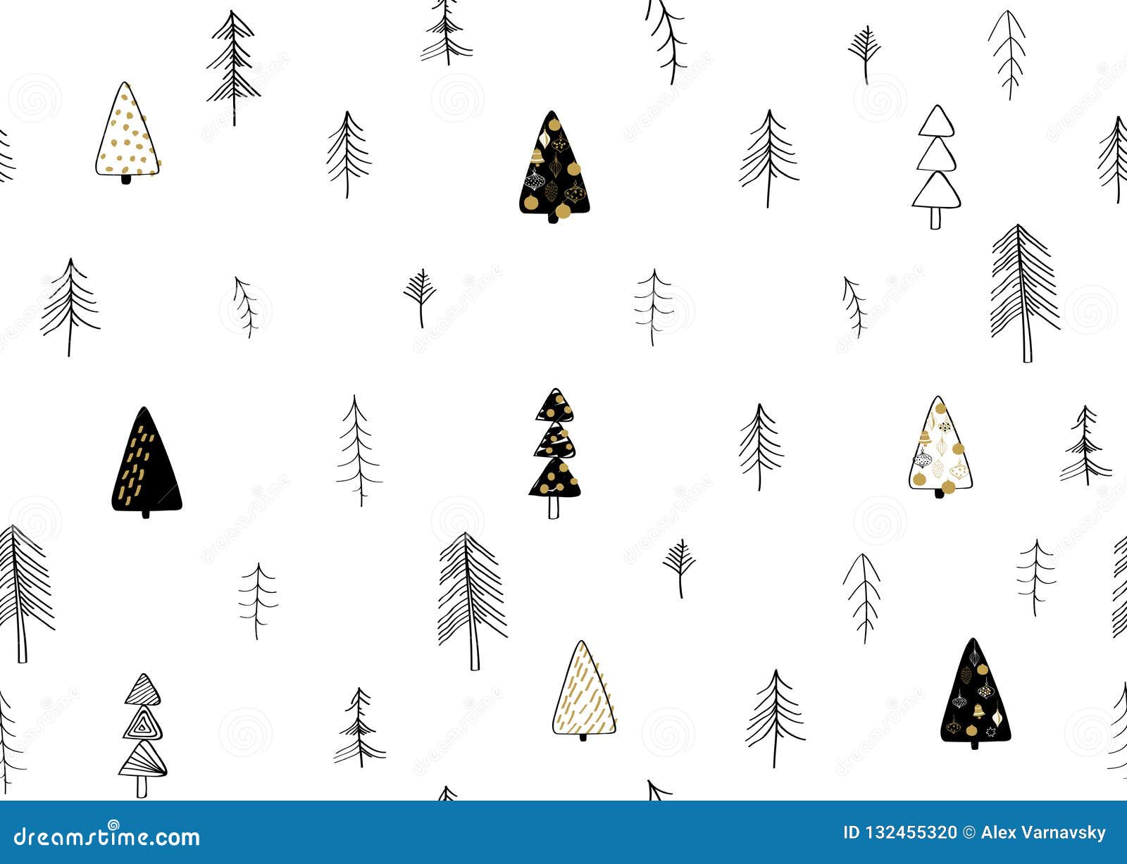 Winter Forest Seamless Pattern. Fabric Print Element Stock Vector ...