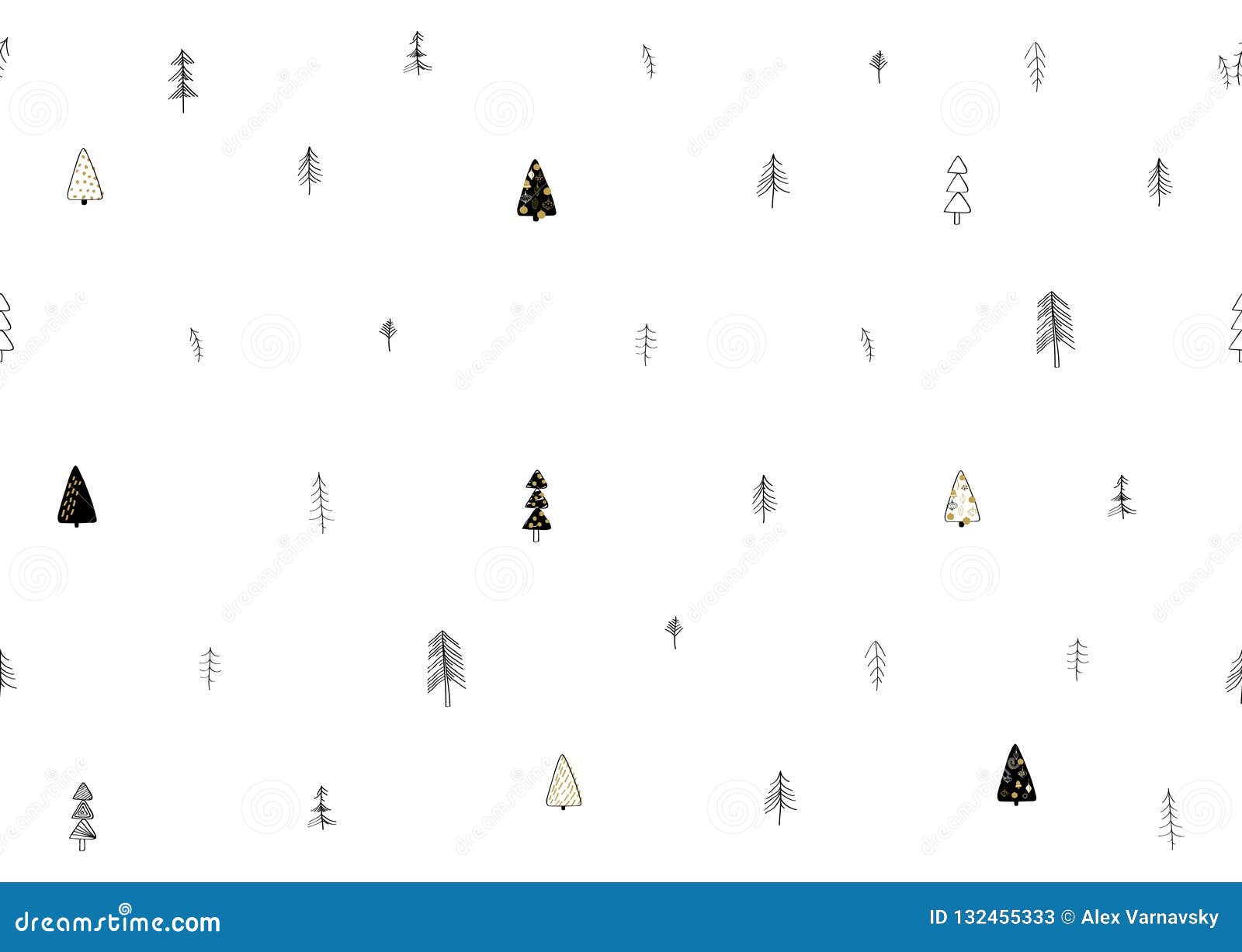 Winter Forest Seamless Pattern. Fabric Print Element Stock Vector ...