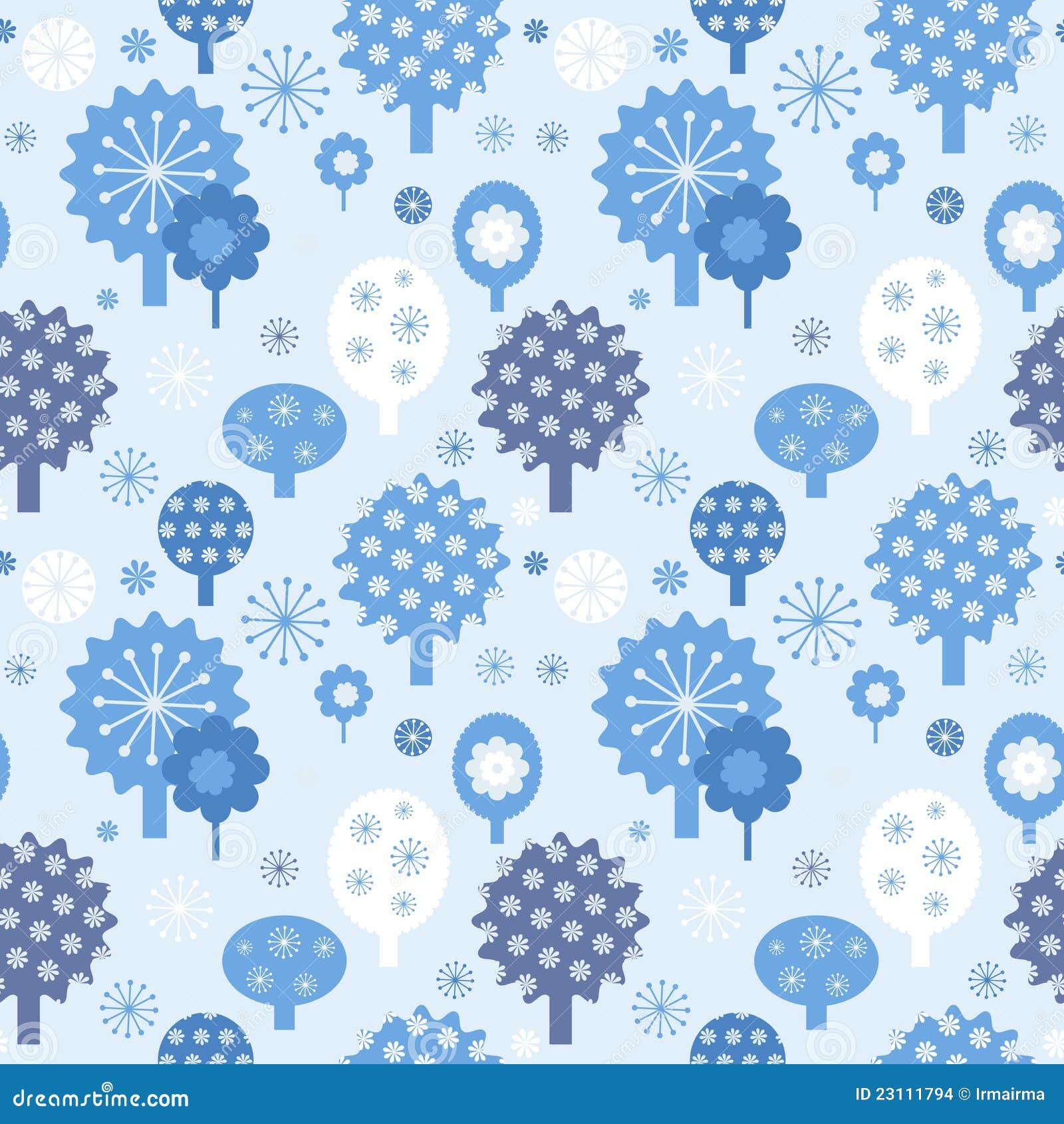 Winter Forest Seamless Texture Stock Vector - Illustration of card ...