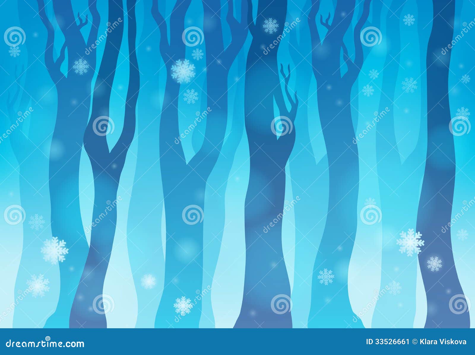 Winter Forest Theme Image 1 Stock Vector - Illustration of branches ...
