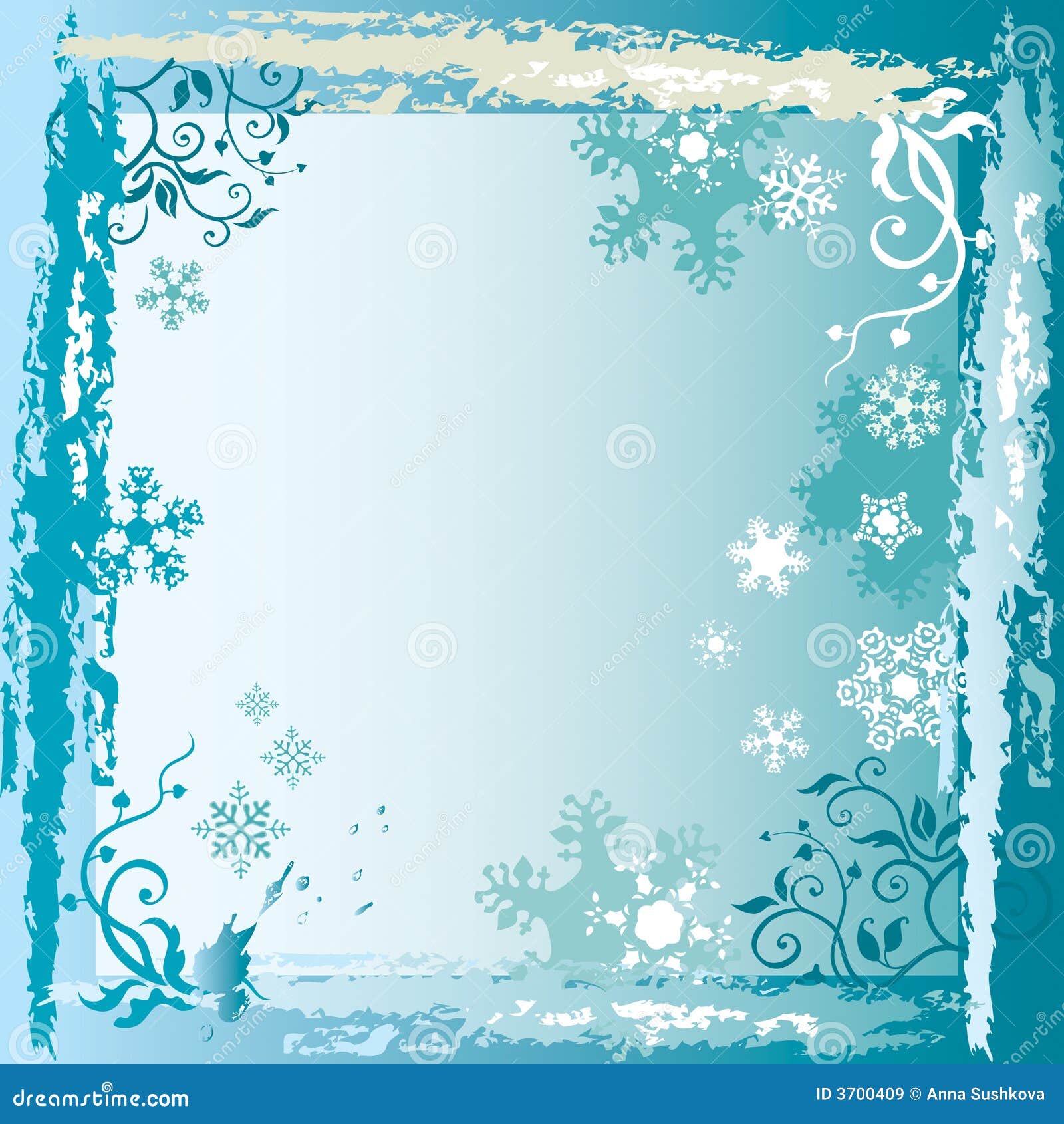 Winter frame stock vector. Illustration of ornate, imagination - 3700409