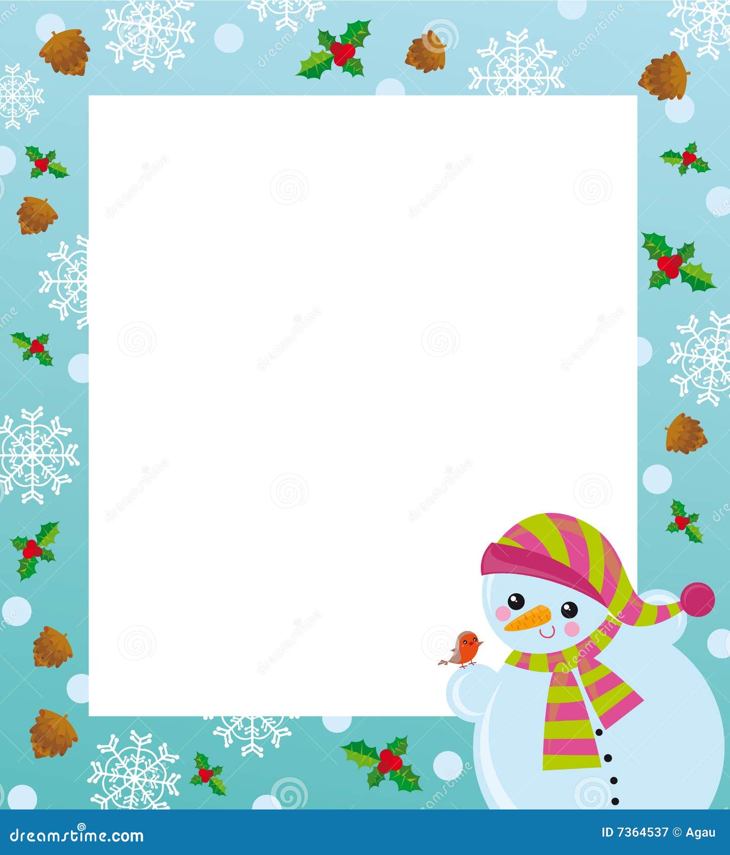 Winter frame stock vector. Illustration of leaf, frame - 7364537
