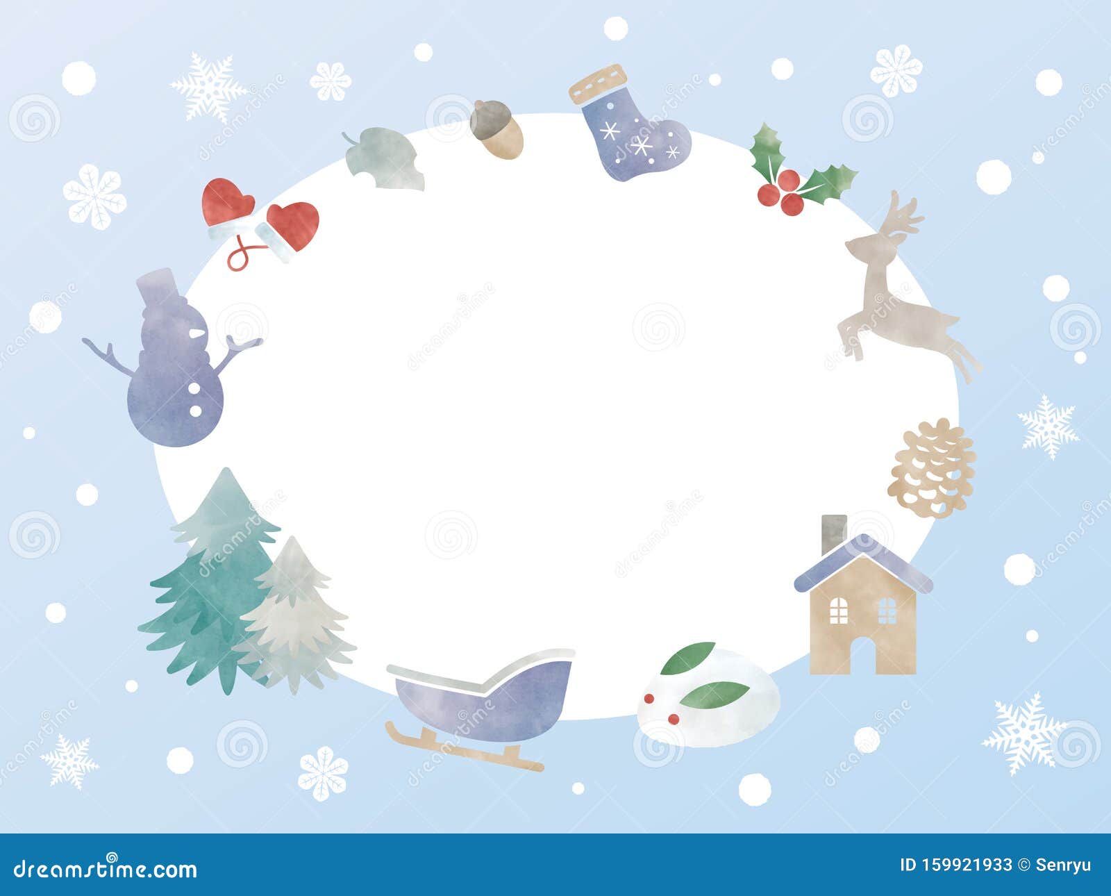 Winter frame2 stock vector. Illustration of sled, crystal - 159921933