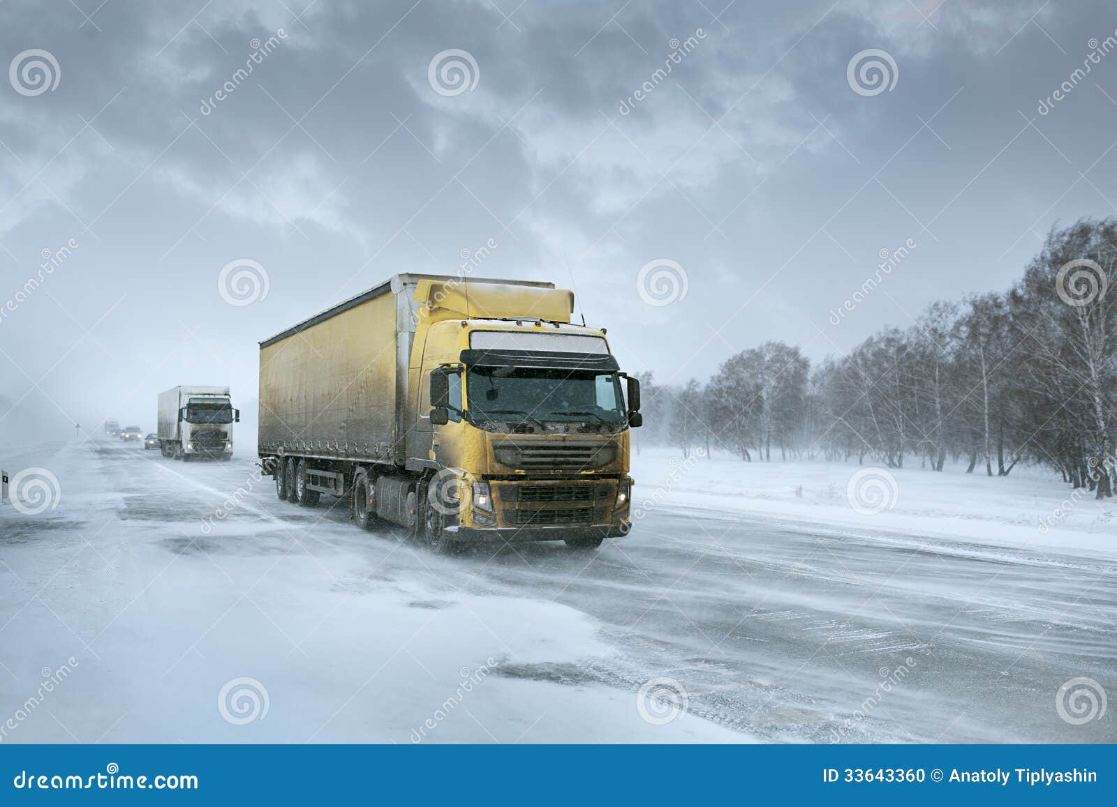 Winter freight stock photo. Image of cargo, speed, driving - 33643360