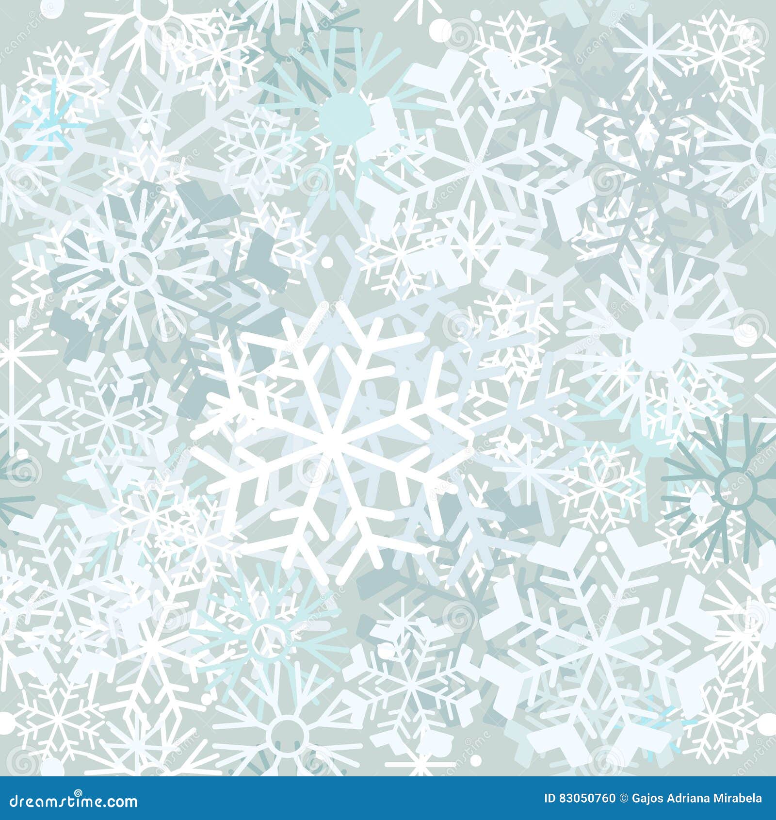 Winter Frost Pattern with Snowflakes . Winter Seamless Pattern. Stock ...