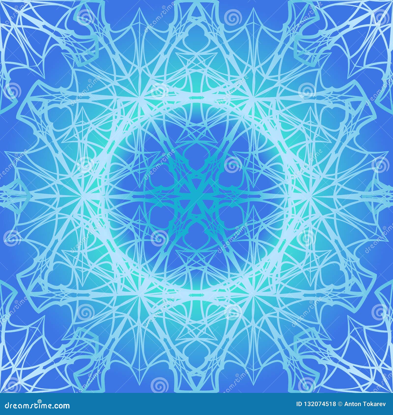 Winter Frost Patterns. Intricate Star-like Crystall Silhouettes ...