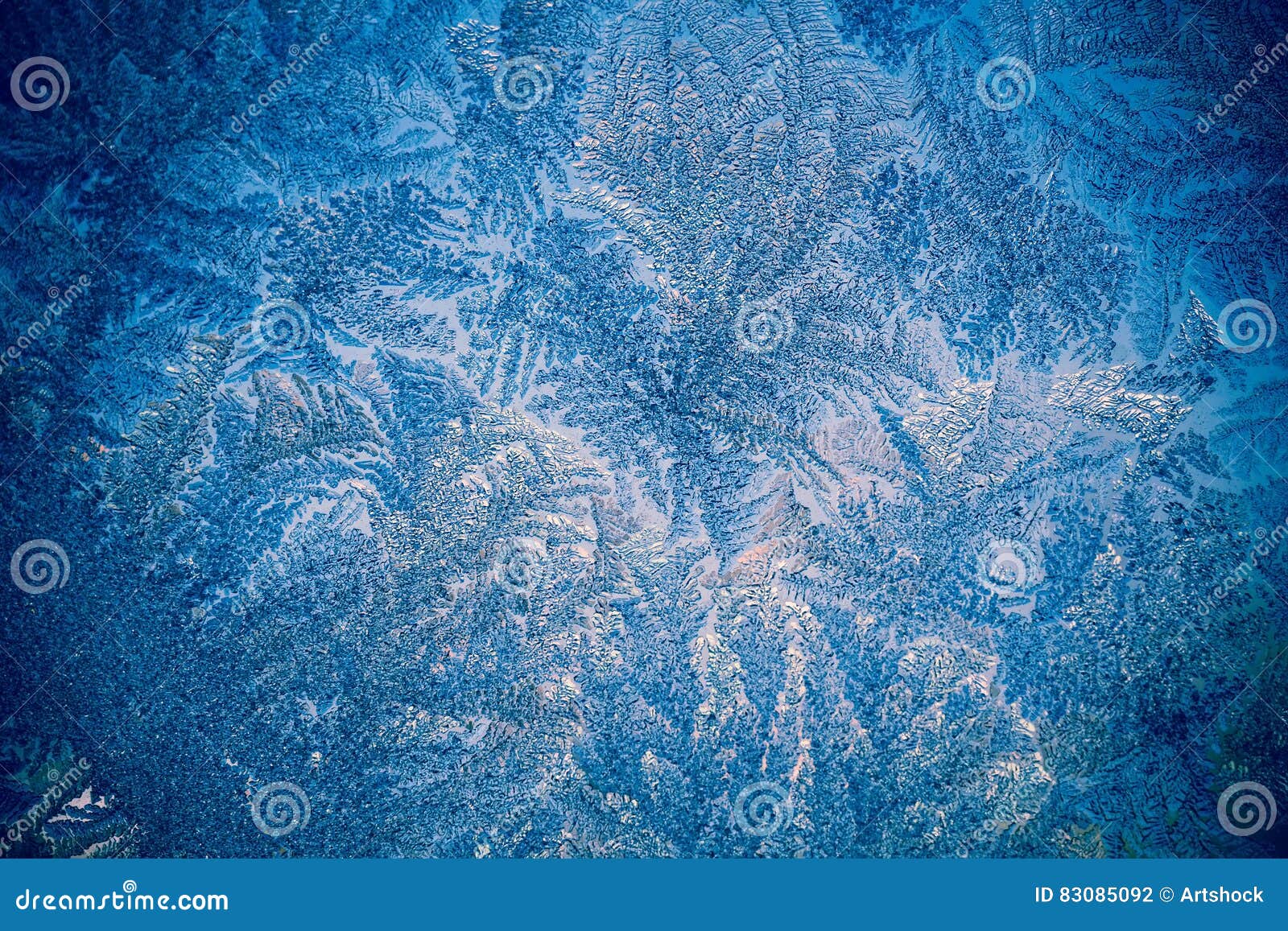 Winter Frost Patterns on Window Retro Stock Photo - Image of contrast ...