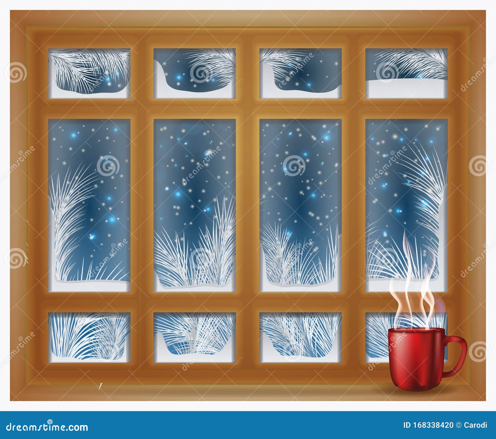 Frosted Window. Vector Illustration. | CartoonDealer.com #79290831