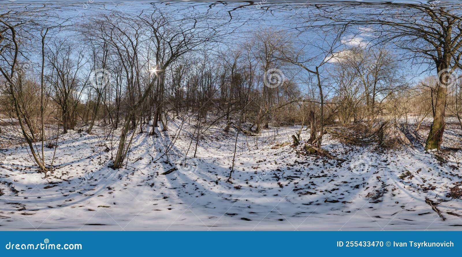Winter Full Spherical Hdri Panorama 360 Degrees Angle View On Path In ...