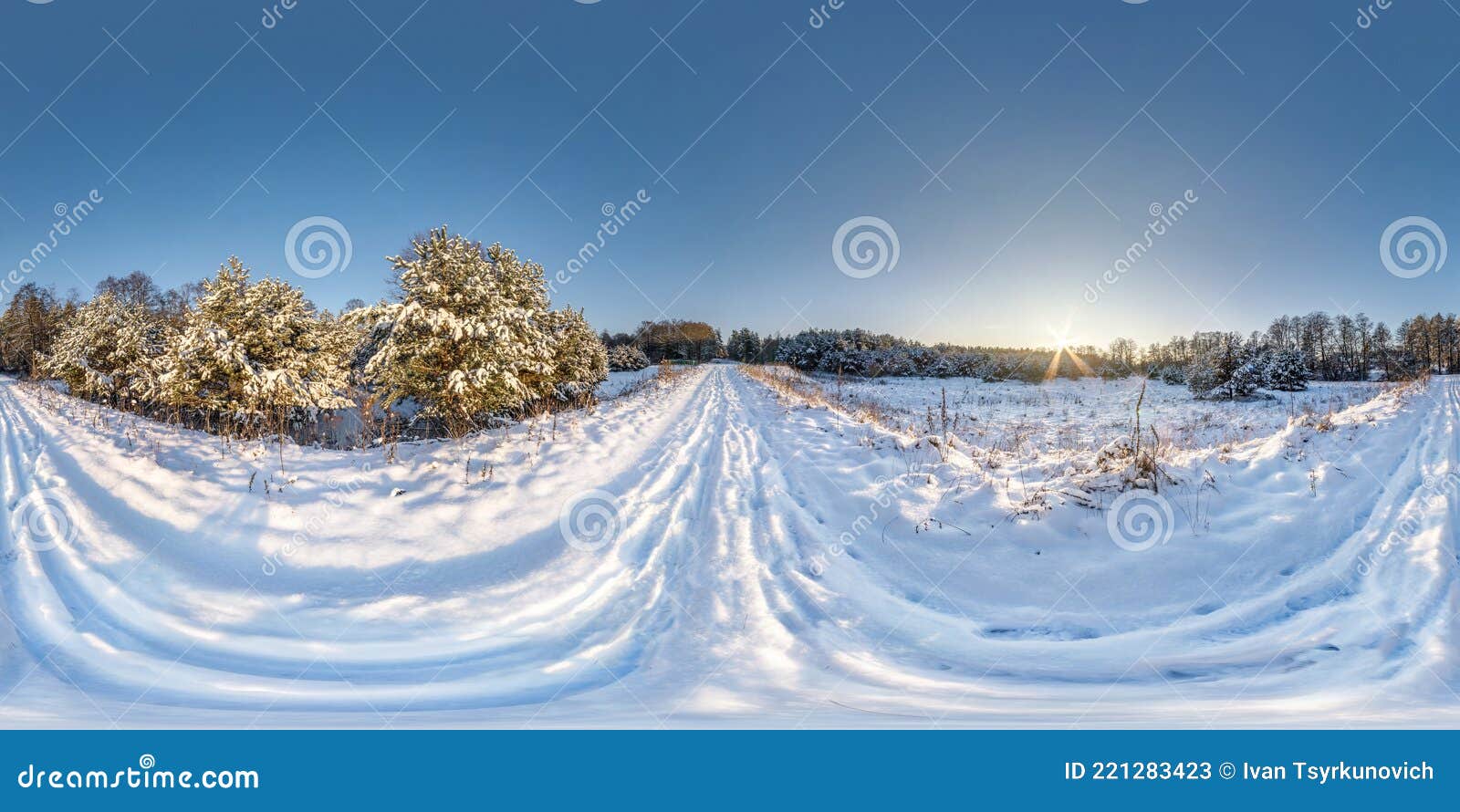 Winter Full Spherical Hdri Panorama 360 Degrees Angle View on Snowdrift ...