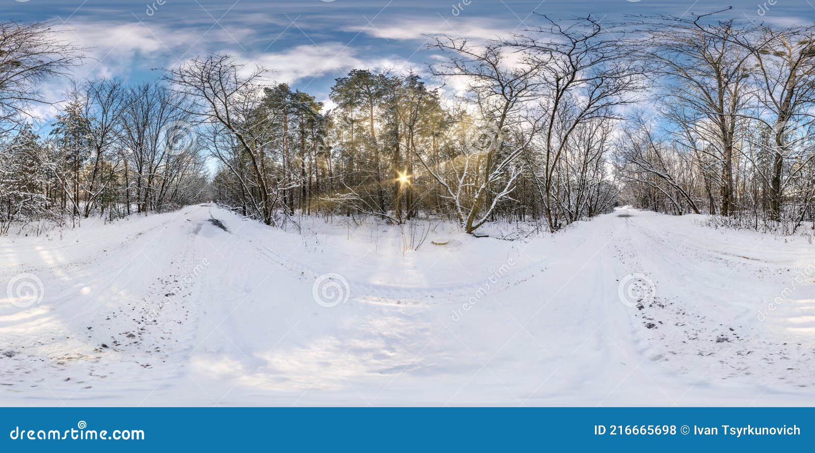 Winter Full Spherical Hdri Panorama 360 Degrees Angle View in Snowy ...