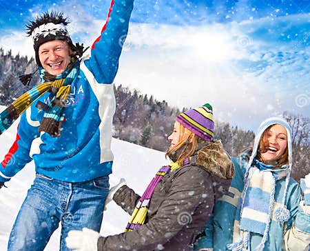 Winter fun 25 stock photo. Image of season, happy, holidays - 12154578