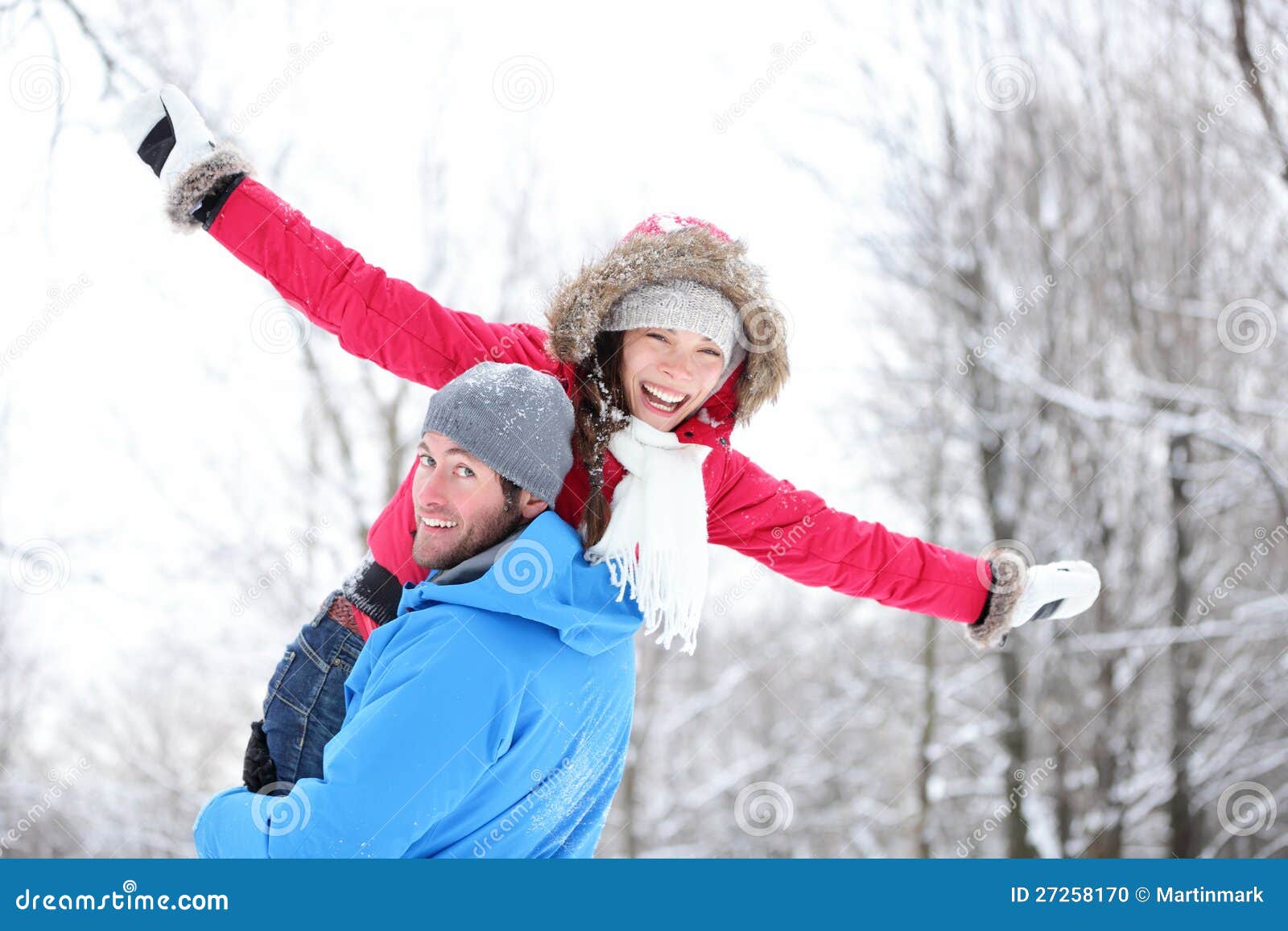 Winter fun couple stock photo. Image of holiday, couples - 27258170