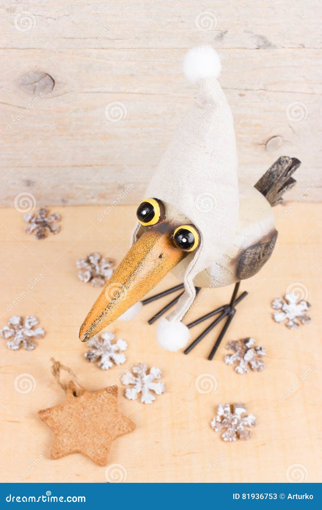 Winter funny bird stock image. Image of wood, winter - 81936753