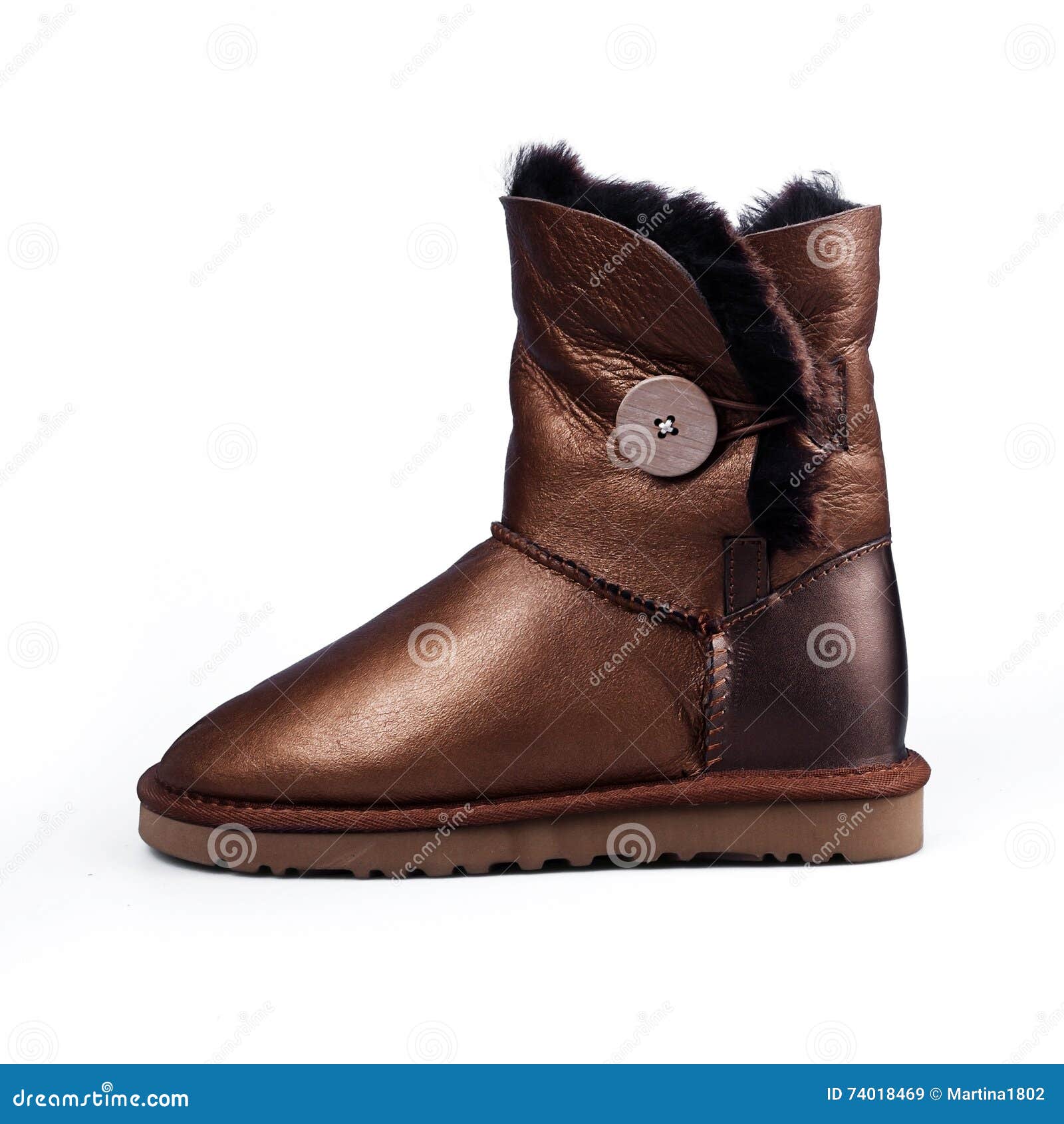 Winter fur boots stock image. Image of shoe, fuzzy, seasonal - 74018469