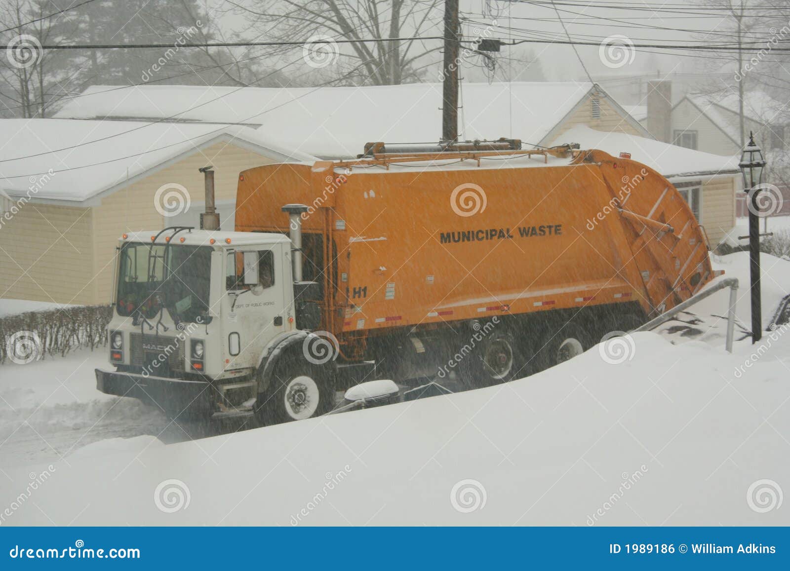 Winter Garbage Collection stock photo. Image of stinky - 1989186